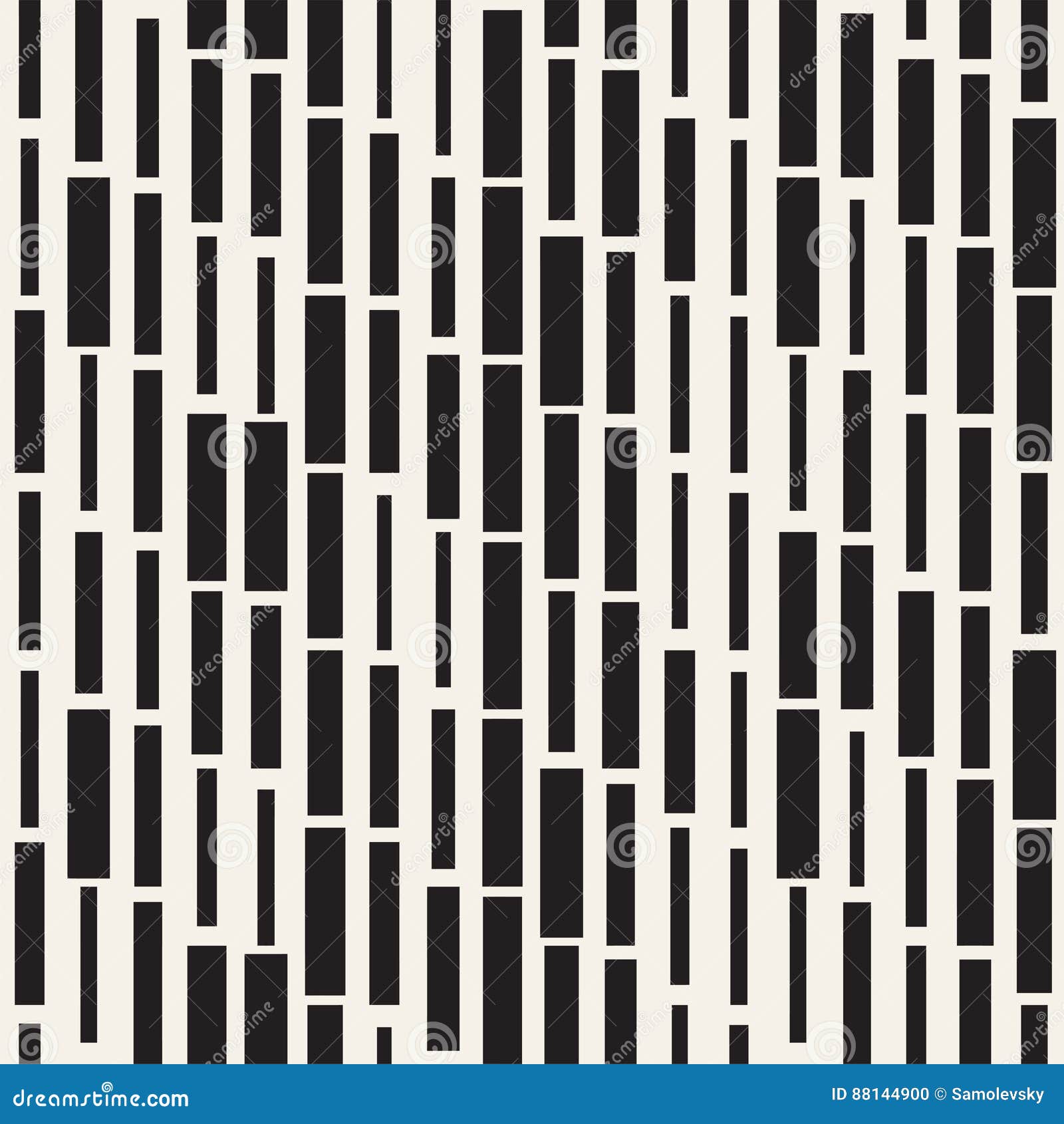 Vector Seamless Black and White Irregular Dash Rectangles Grid Pattern ...