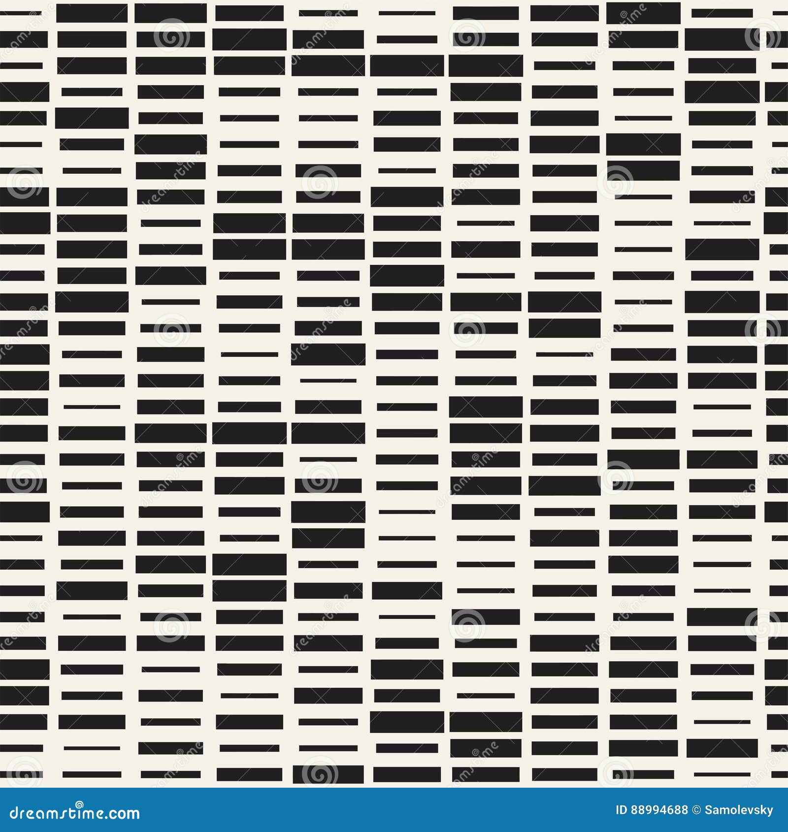 Vector Seamless Black and White Irregular Dash Rectangles Grid Pattern ...