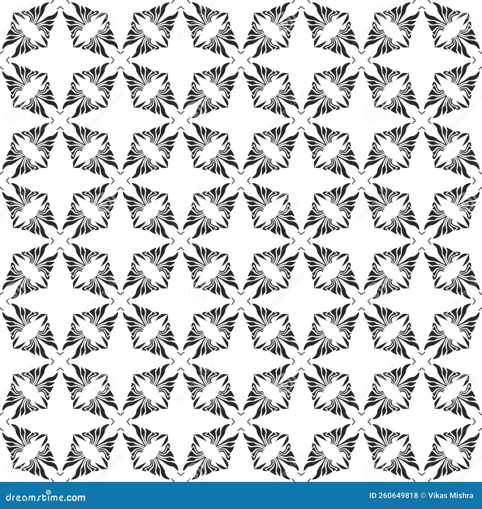 Vector Seamless Black and White Irregular Hexagonal Grid Pattern ...