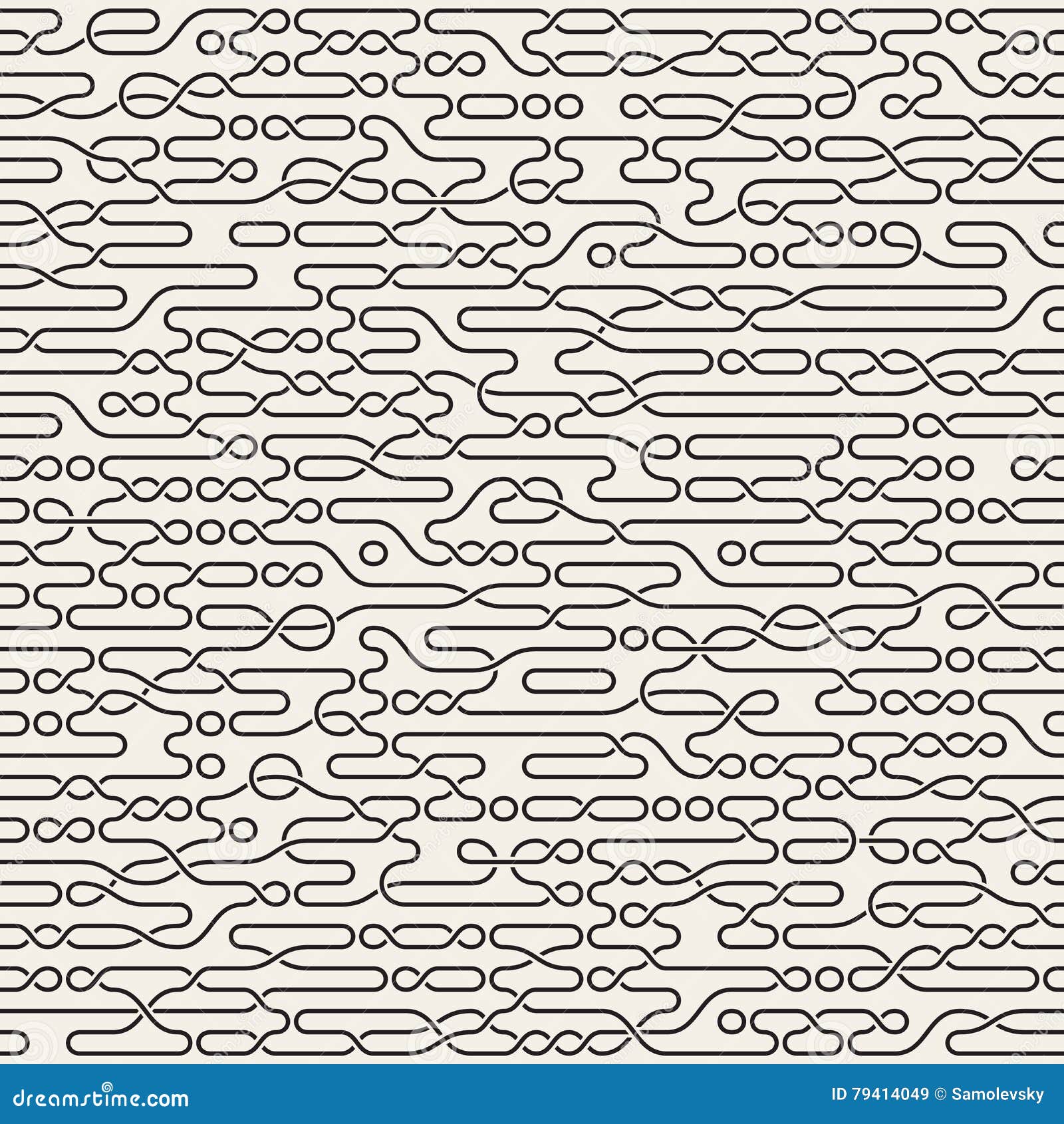 Vector Seamless Black and White Irregular Horizontal Braid Lines ...