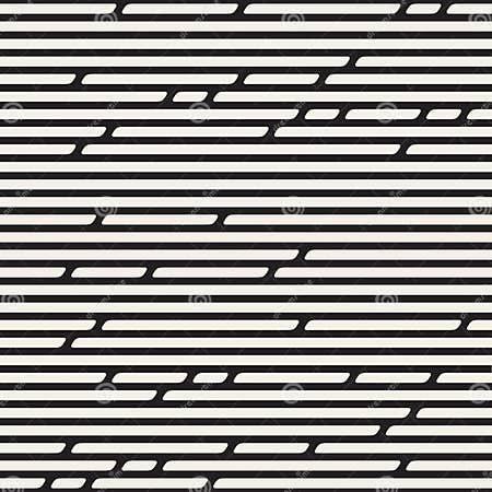 Vector Seamless Black and White Irregular Rounded Dash Lines Pattern ...