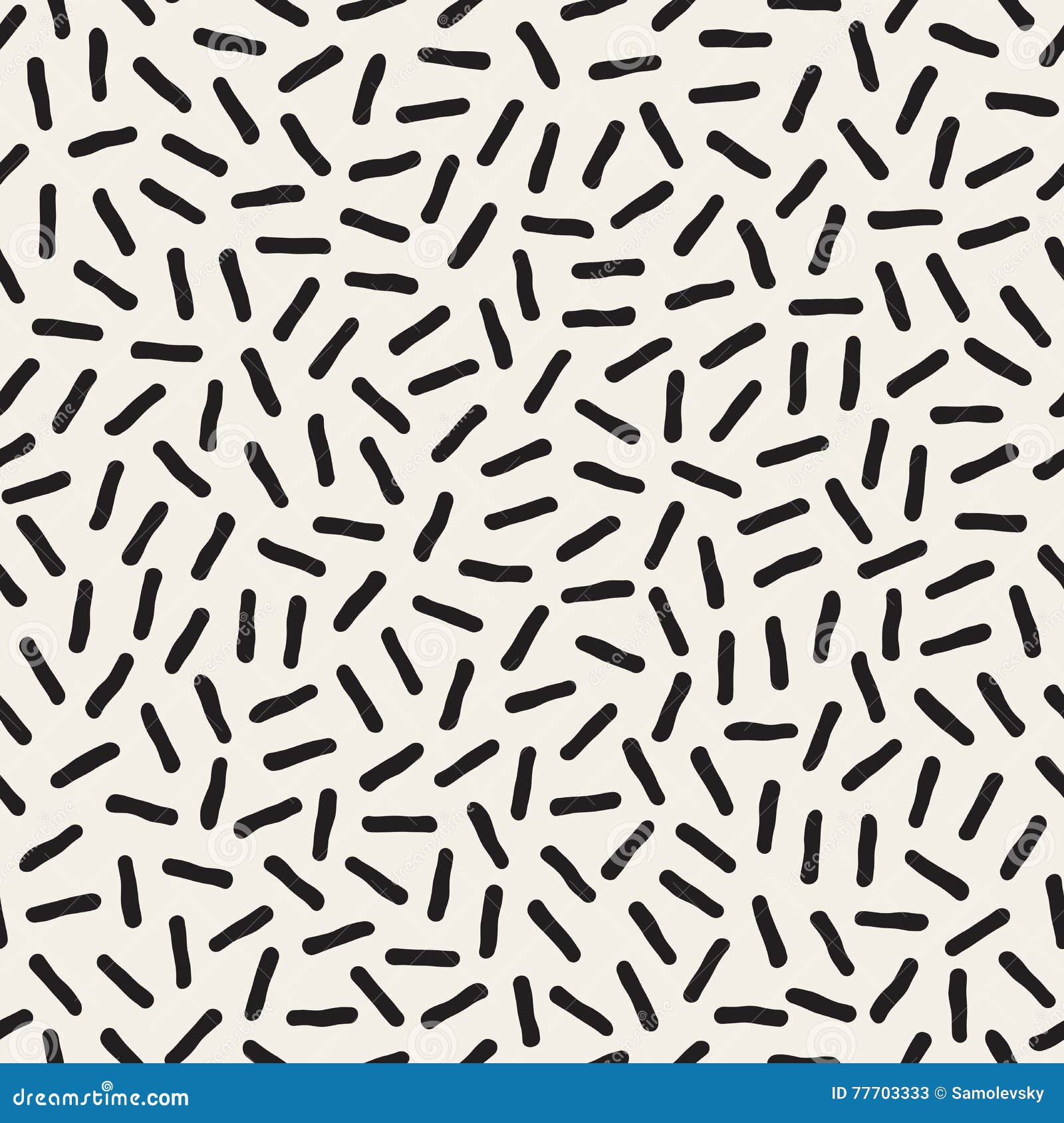 Vector Seamless Black and White Jumble Lines Pattern Stock Vector ...