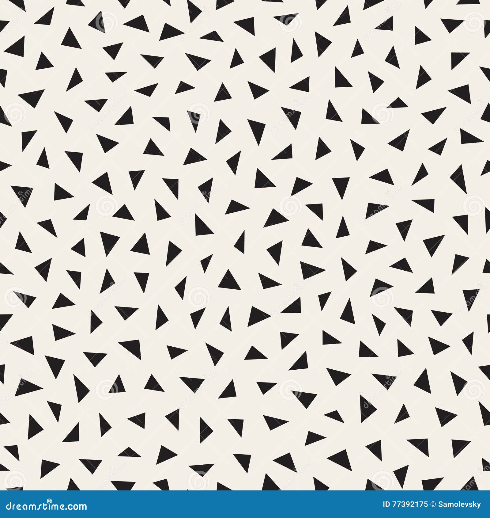 Vector Seamless Black and White Jumble Triangle Pattern Stock Vector ...