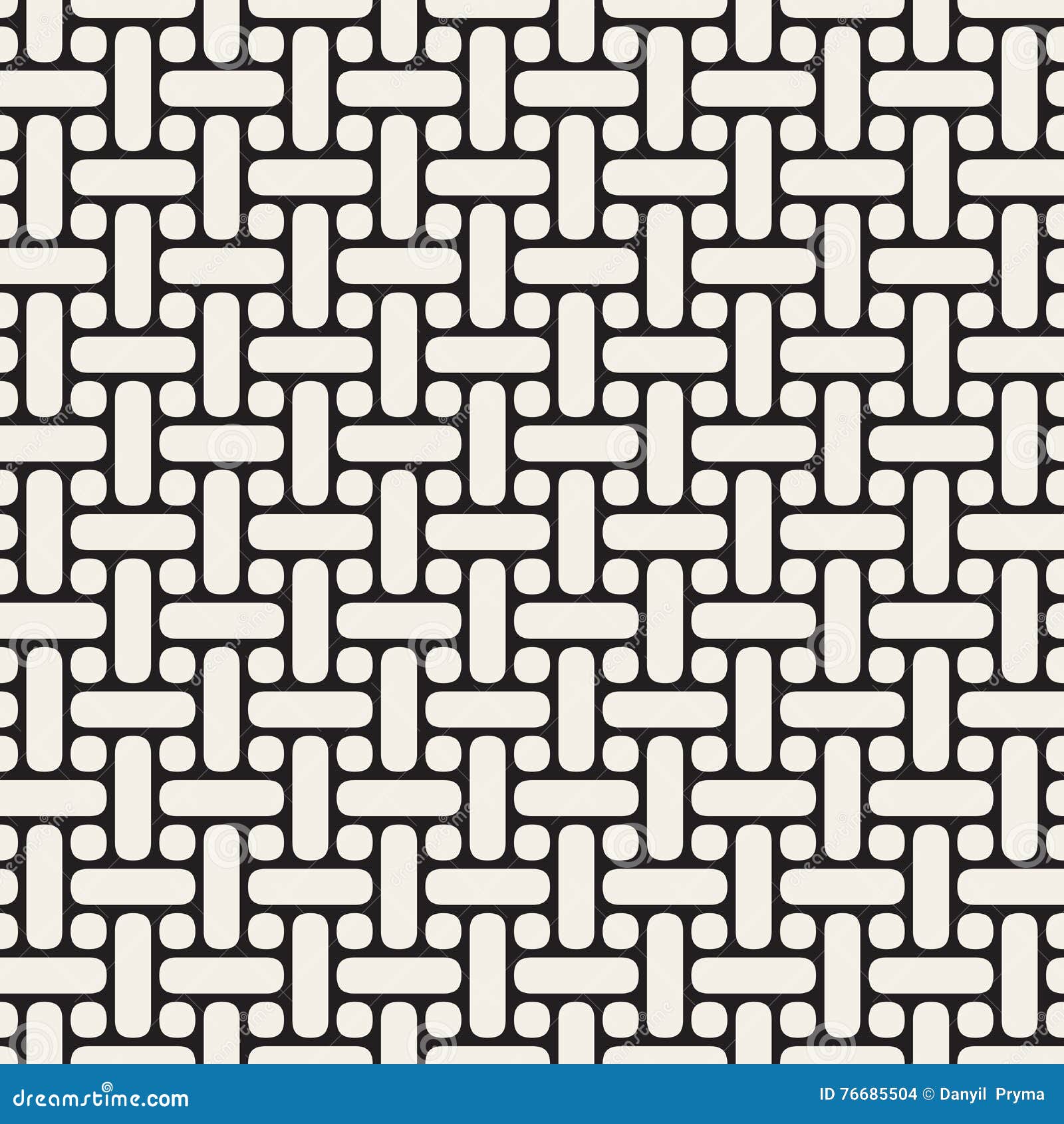 Vector Seamless Black and White Lattice Geometric Pattern Stock Vector ...