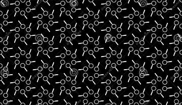 Vector Seamless Black and White Magnifying Glass Pattern Background ...
