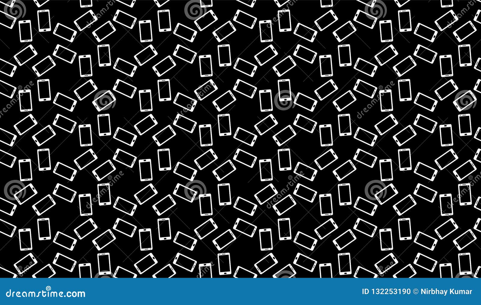 Vector Seamless Black and White Mobile Pattern Background Stock Vector ...