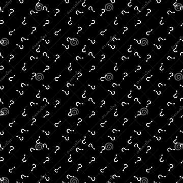 Vector Seamless Black and White People Question Mark Background Stock ...