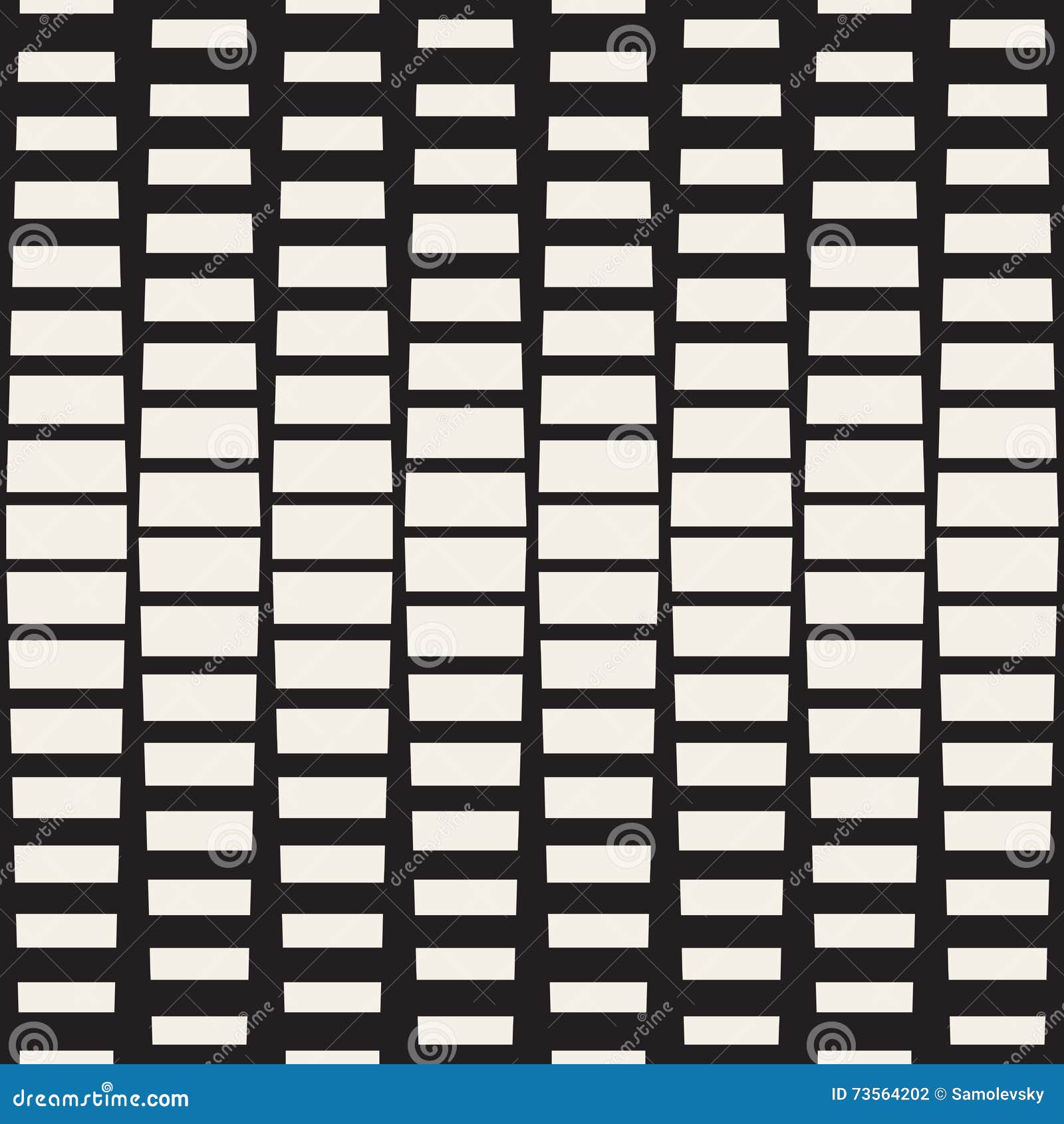 Vector Seamless Black and White Rectangle Halftone Geometric Pattern ...