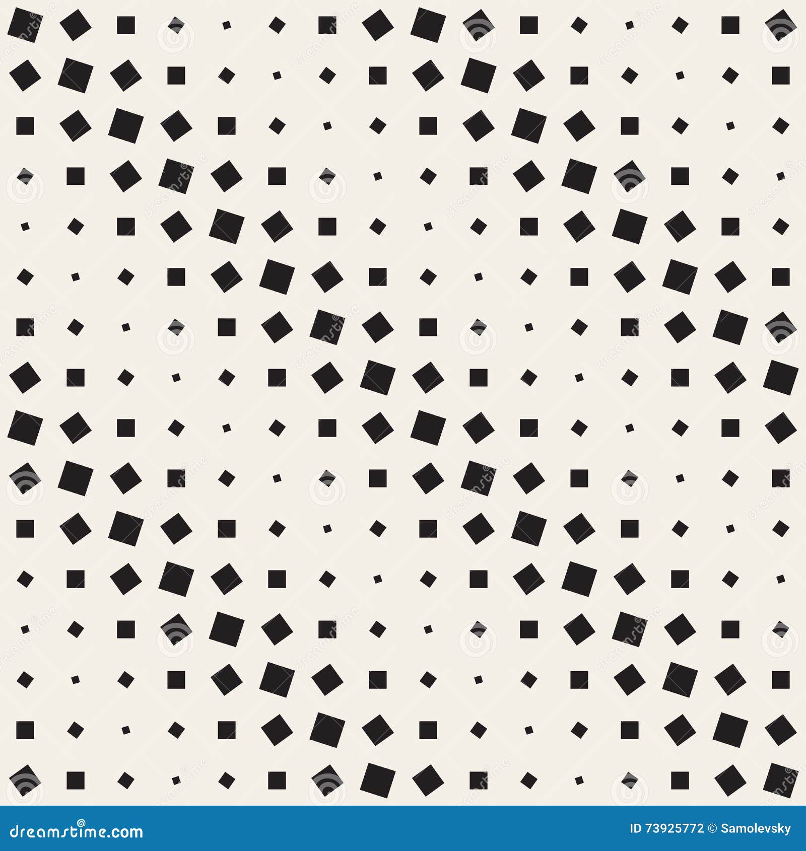 Vector Seamless Black and White Rotating Squares Geometric Halftone ...