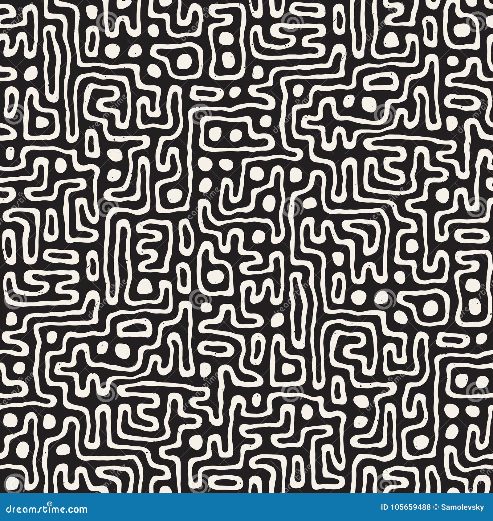SET 50 Freehand Maze Lines I Stock Illustration - Illustration of ...