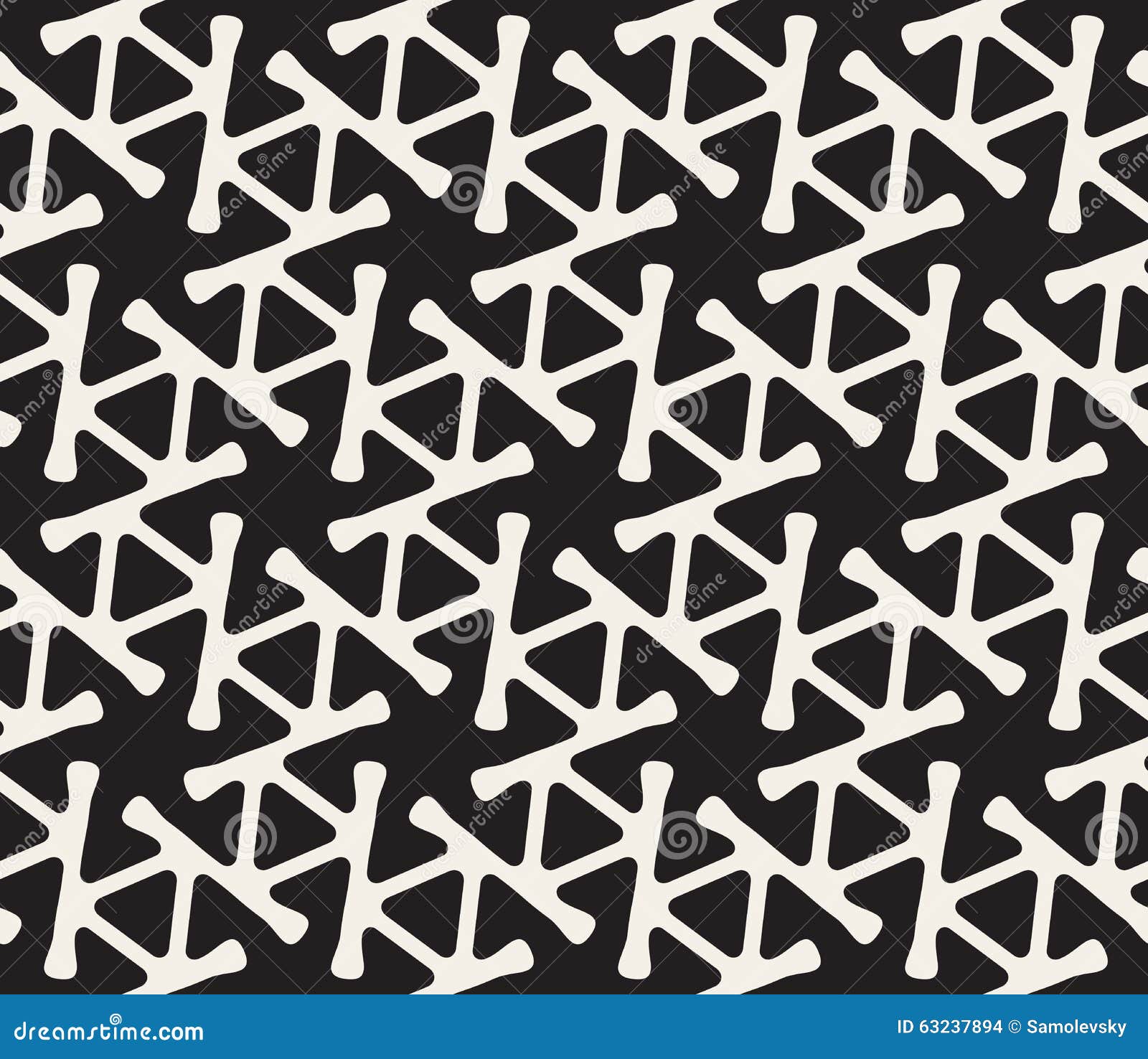 Vector Seamless Black and White Rounded Line Hexagonal Triangle Spiral ...