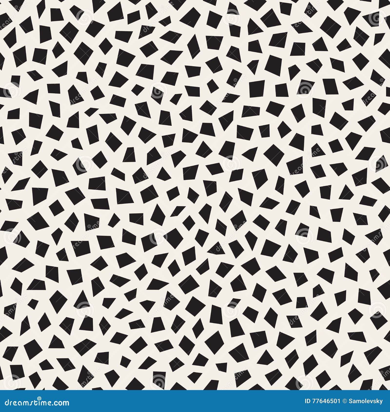 Vector Seamless Black and White Scattered Rectangles Pattern Stock ...