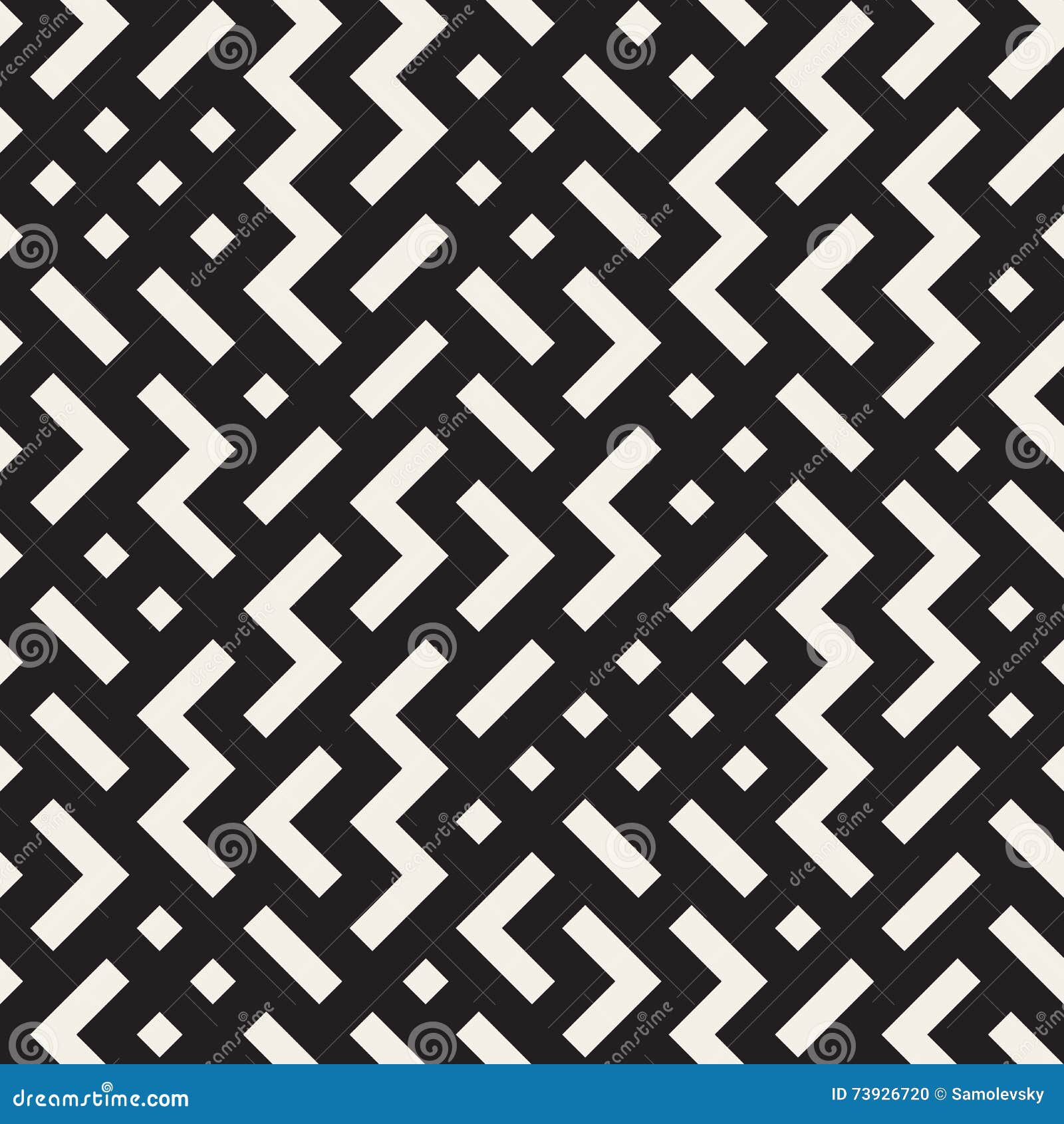 Vector Seamless Black and White Shapes Geometric Jumble Pattern Stock ...