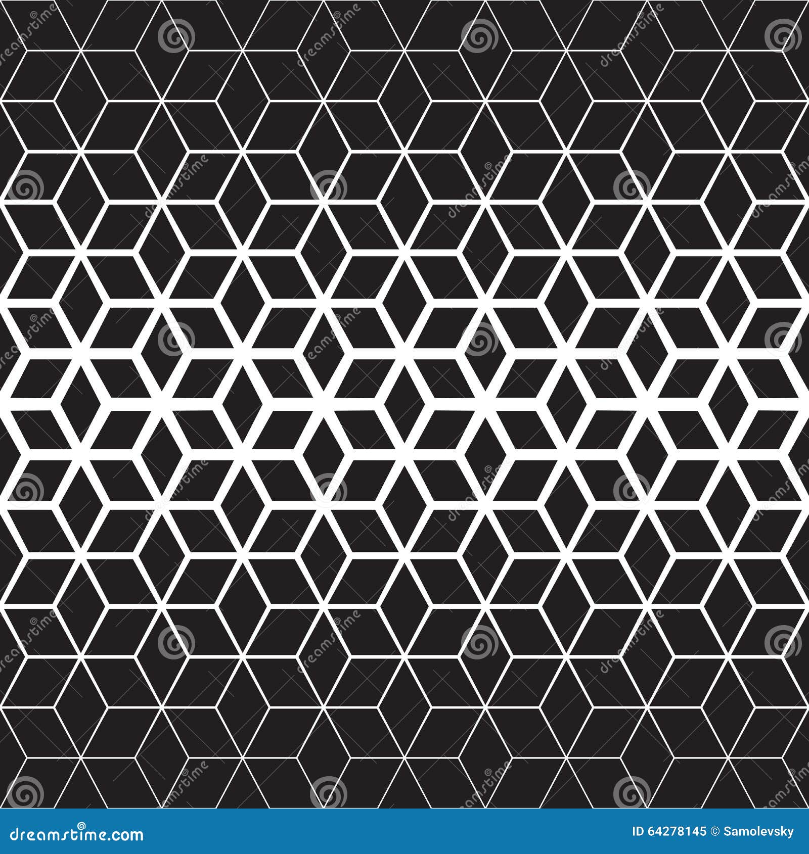 Vector Seamless Black and White Star Geometric Halftone Gradient Line ...