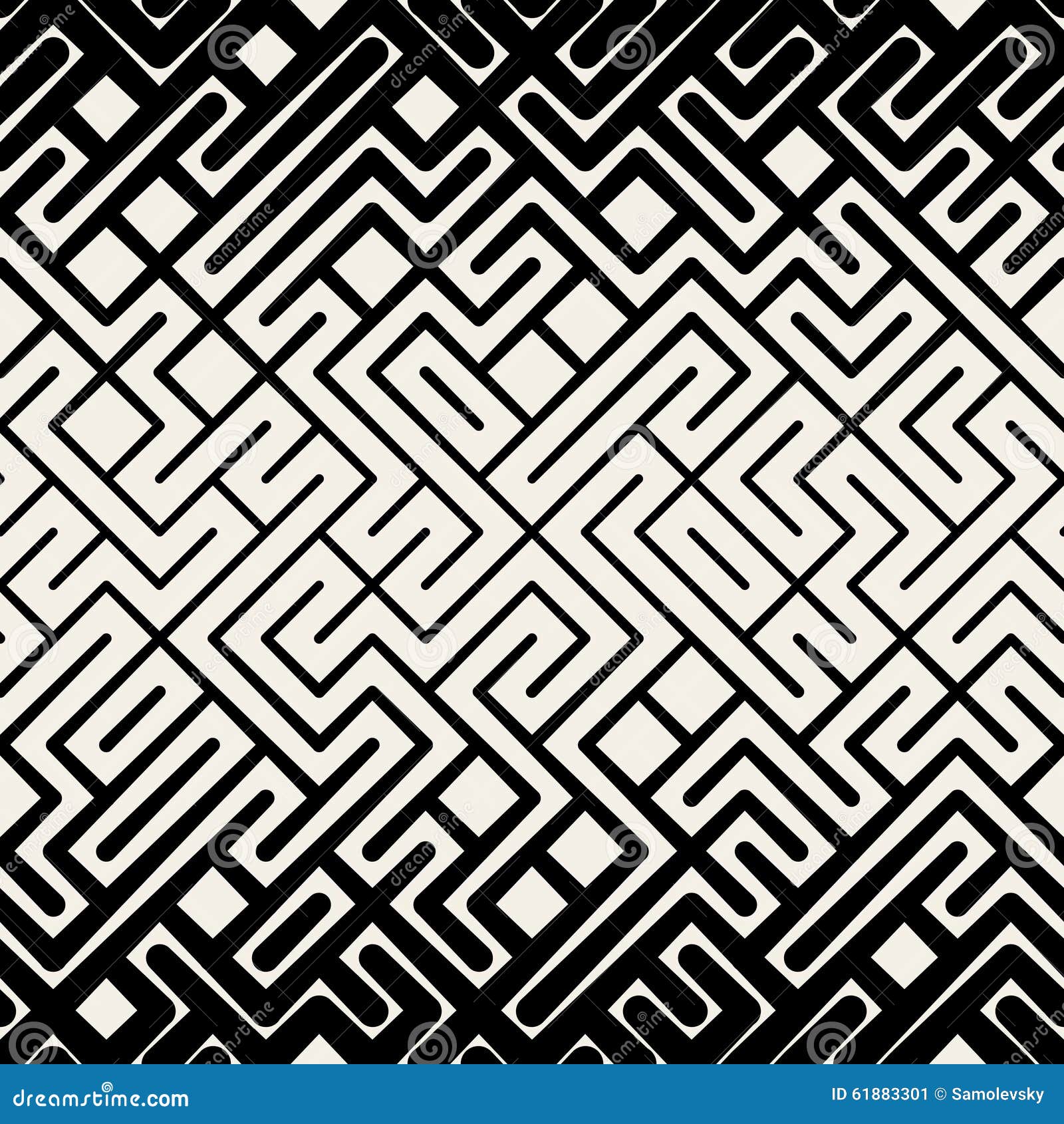Vector Seamless Black and White Stripes Line Geometric Maze Square ...