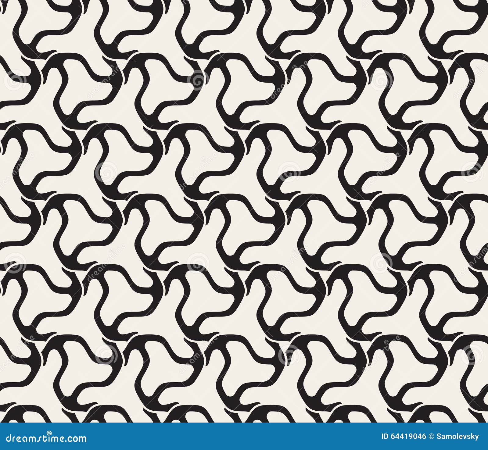 Vector Seamless Black and White Swirl Triangle Line Pattern Stock ...