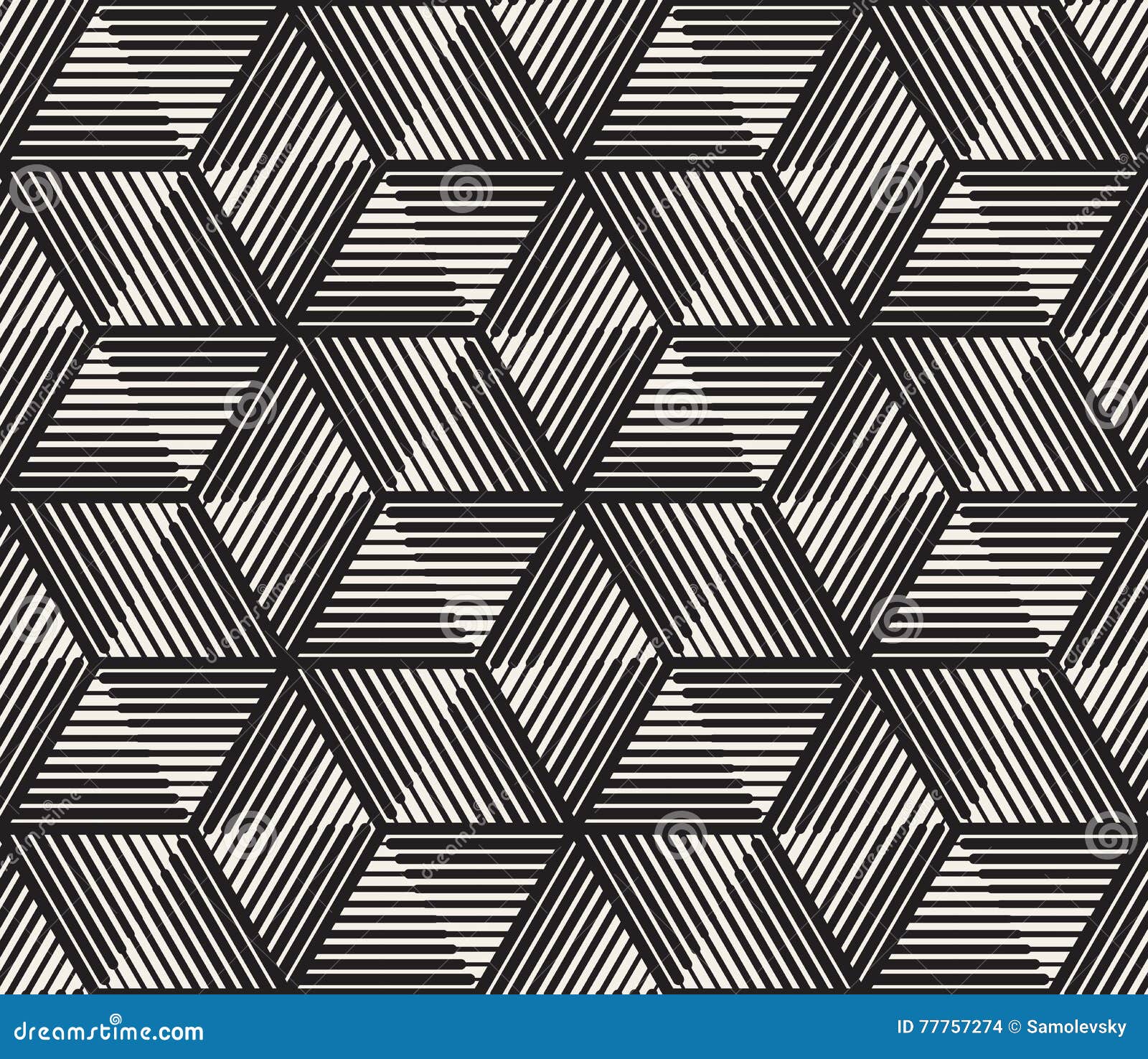 Vector Seamless Black and White Triangle Lines Grid Pattern Stock ...
