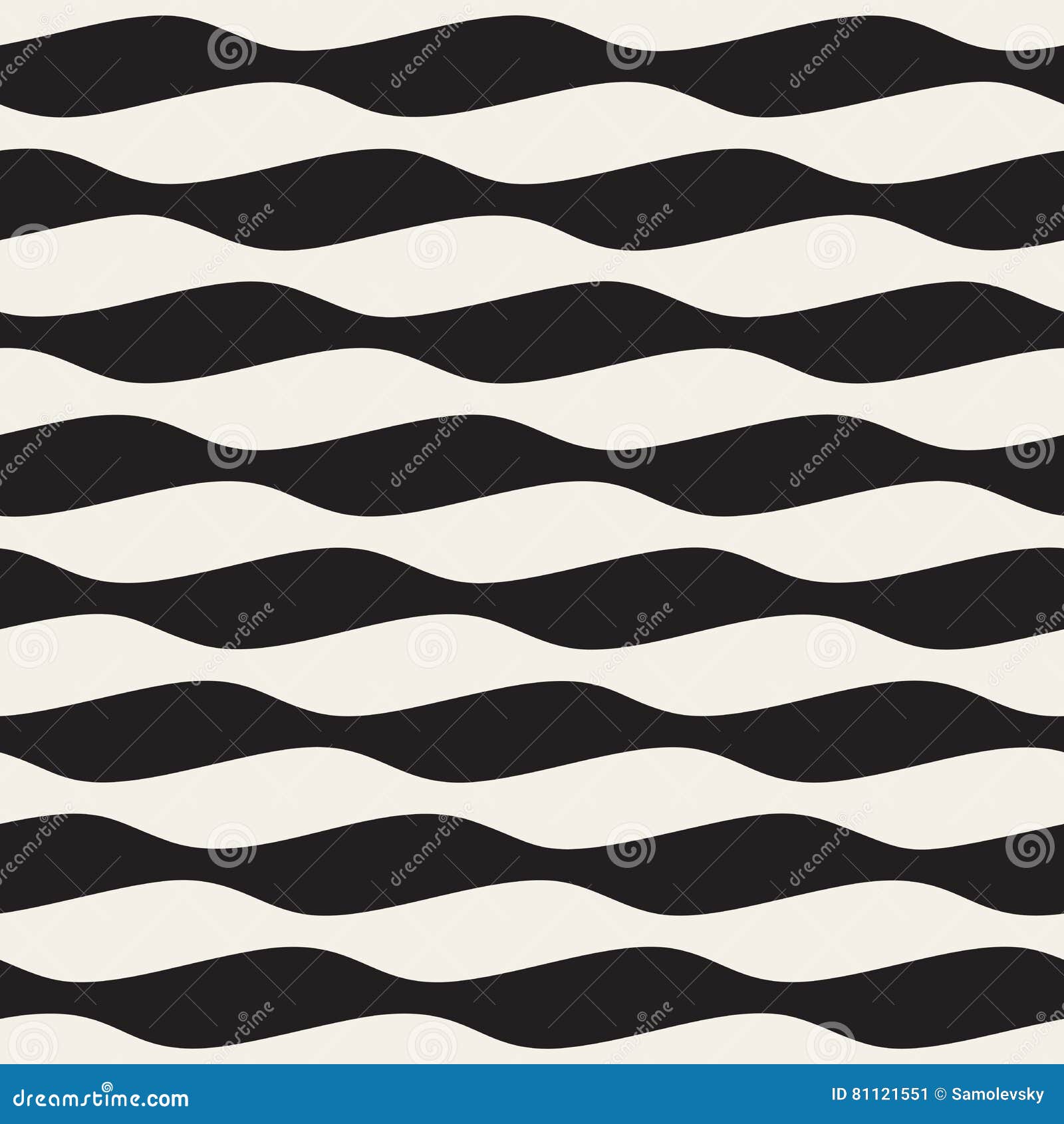 Vector Seamless Black and White Vertical Wavy Lines Pattern Stock ...
