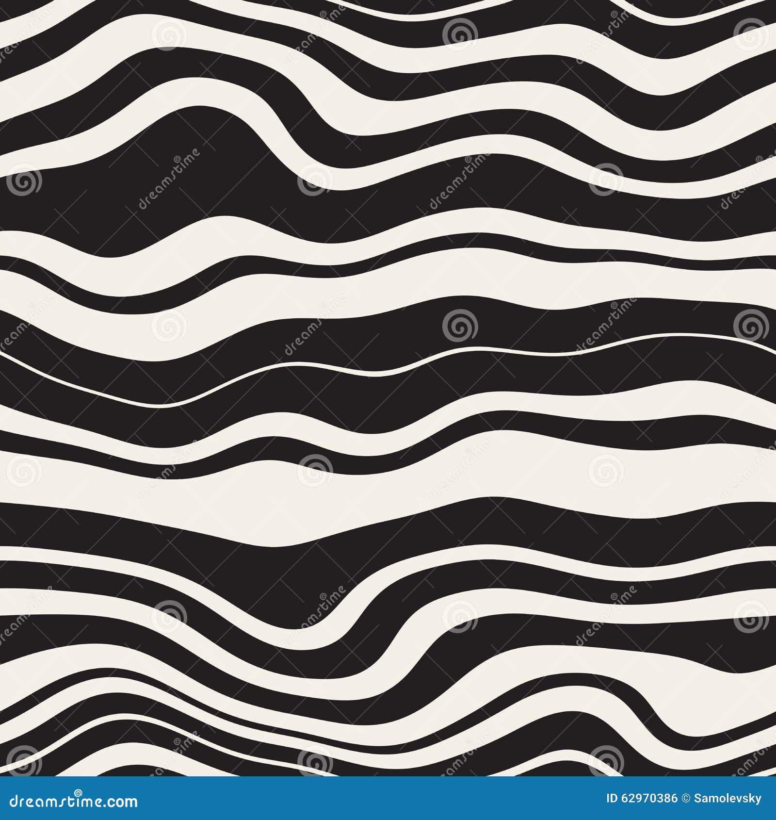 Vector Seamless Black and White Wavy Parallel Distorted Lines Pattern ...