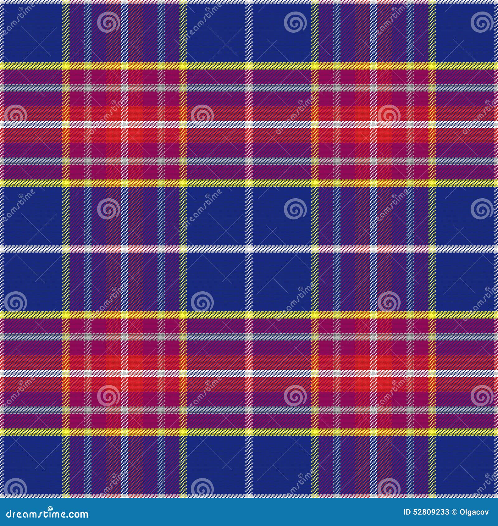 Vector Seamless Blue and Red Scottish Tartan Stock Vector ...