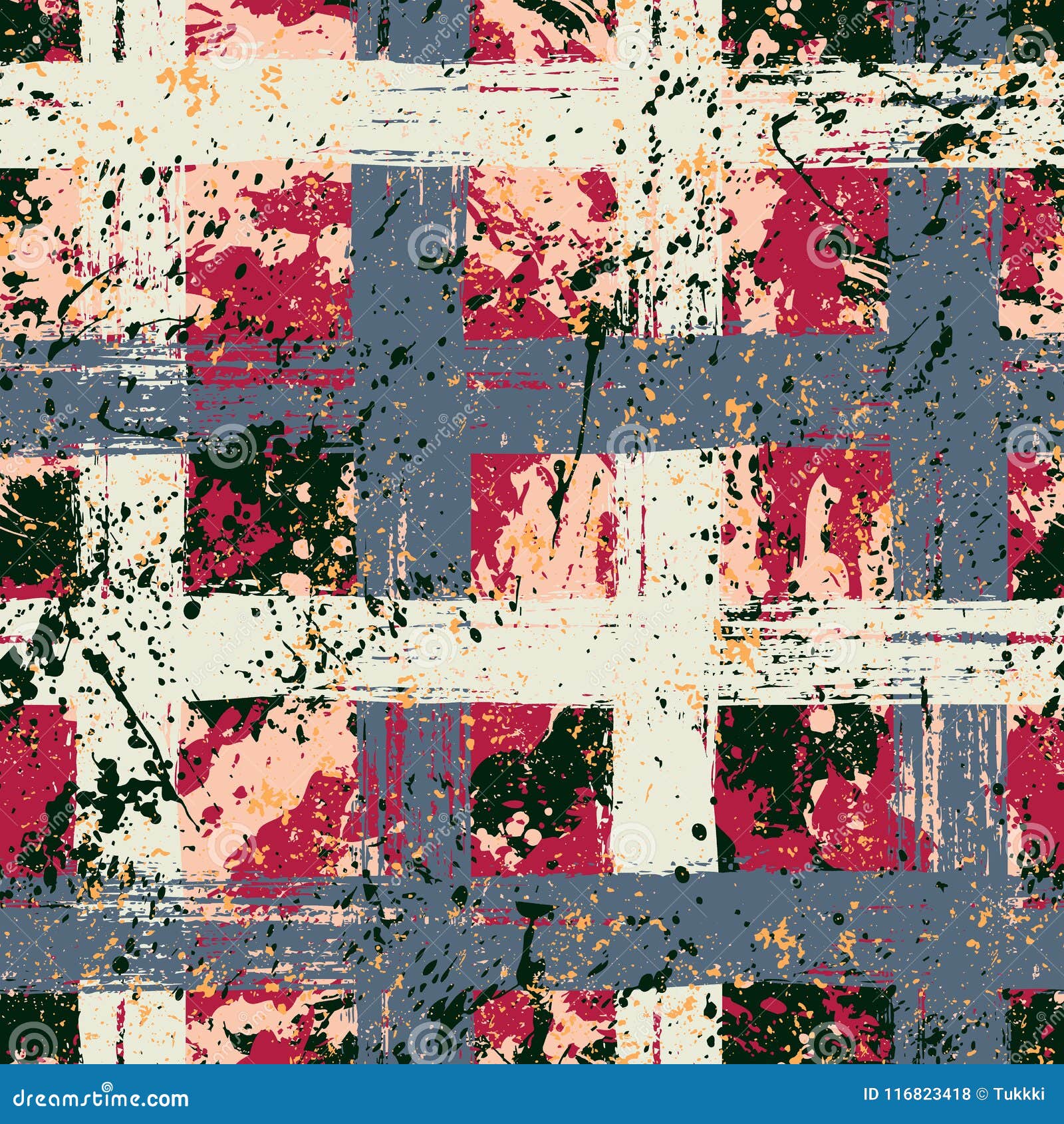 Striped Pattern with Brushed Lines Stock Vector - Illustration of cozy ...