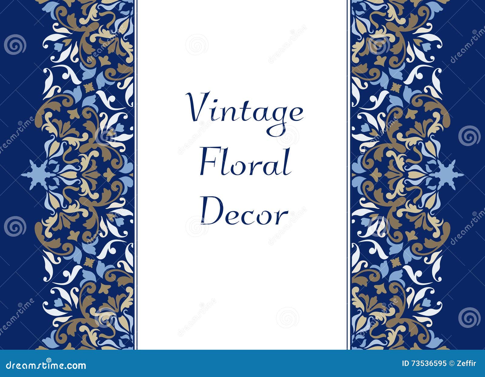 Vector Seamless Border In Eastern Style On Light Background Stock