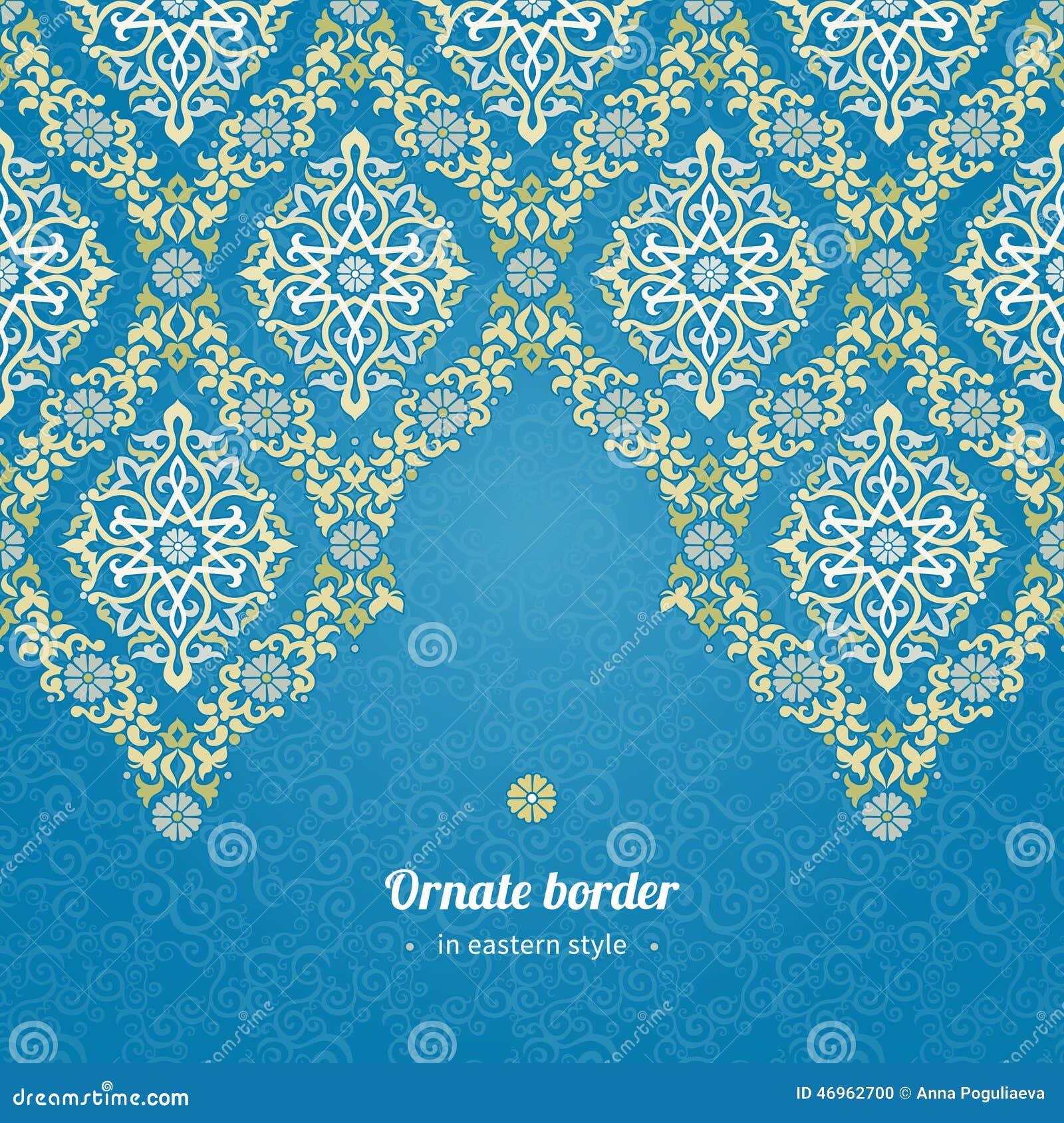 Vector Seamless Border in Eastern Style. Stock Vector - Illustration of ...