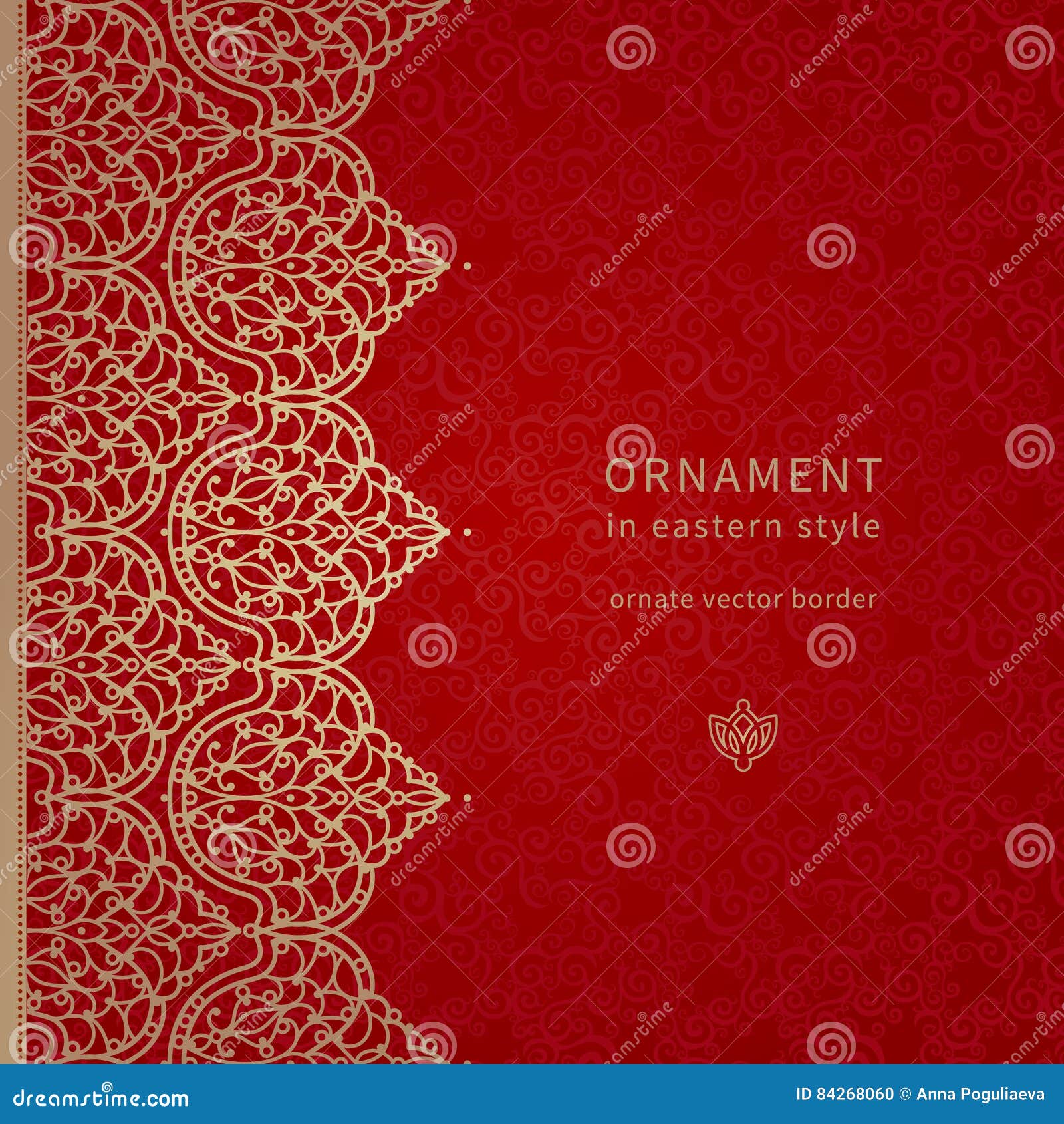 Vector Seamless Border in Eastern Style. Stock Vector - Illustration of ...