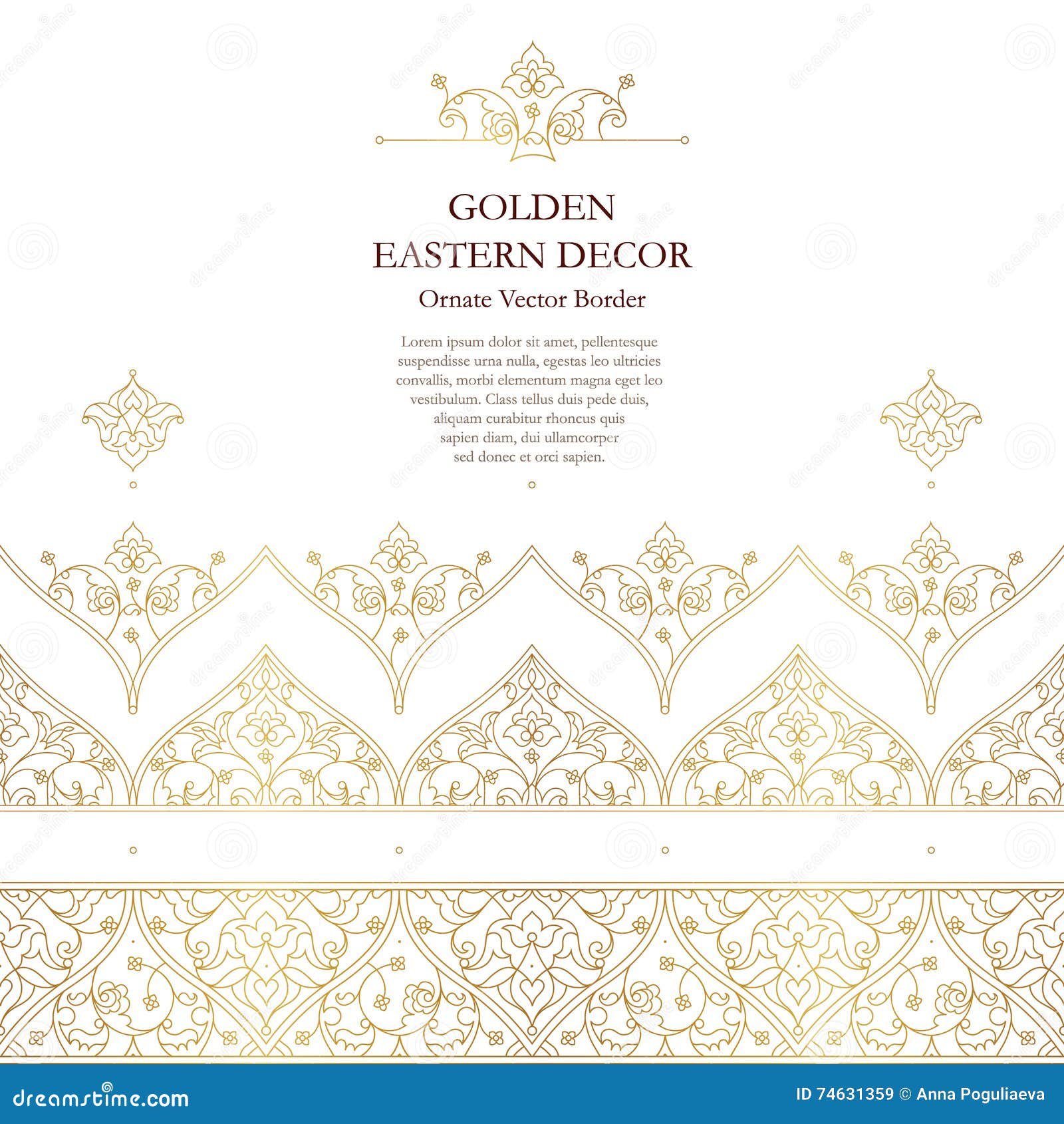 Vector Seamless Border In Eastern Style Stock Vector Illustration Of