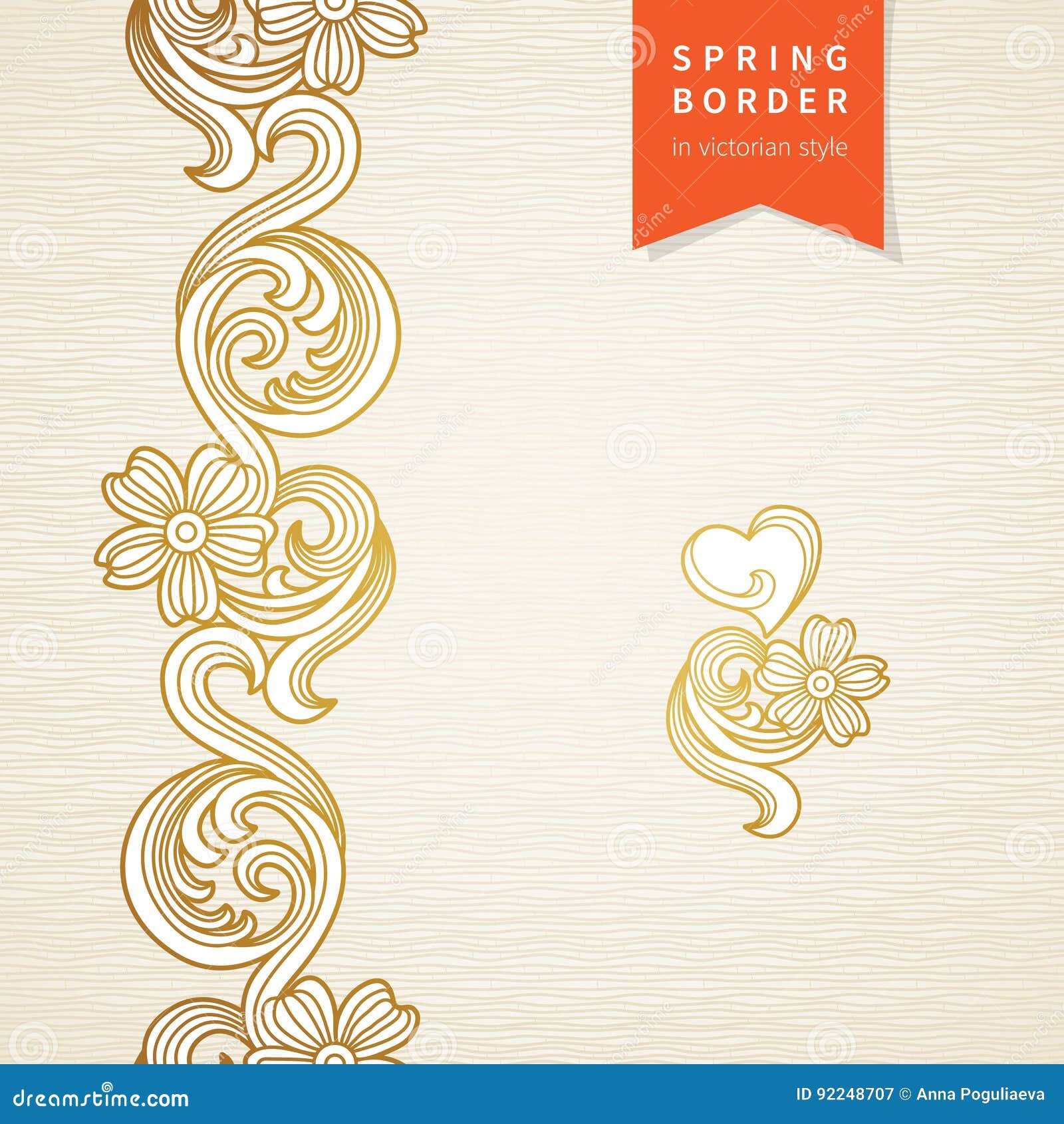 Vector Seamless Border in Victorian Style, Element for Design. Stock ...