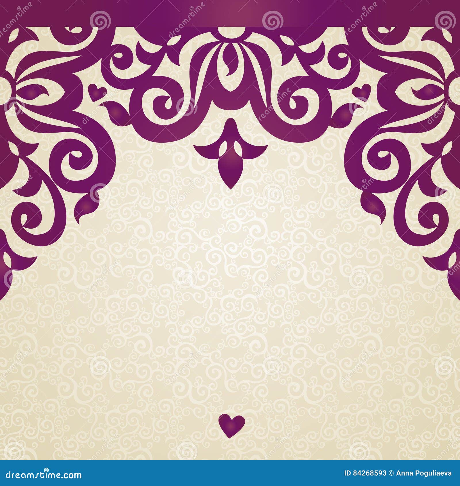 Vector Seamless Border in Victorian Style. Stock Vector - Illustration ...