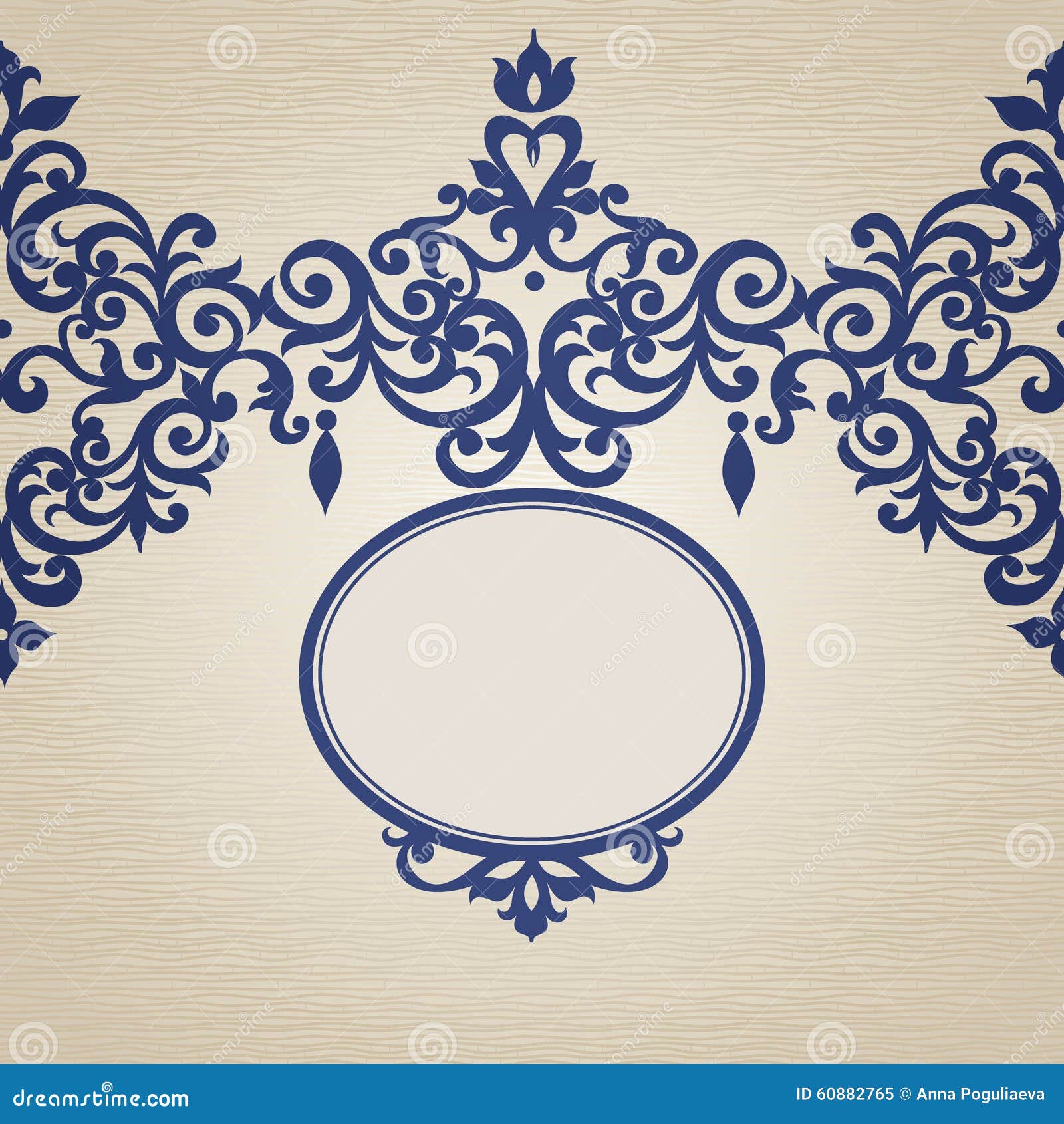 Vector Seamless Border in Victorian Style. Stock Vector - Illustration ...