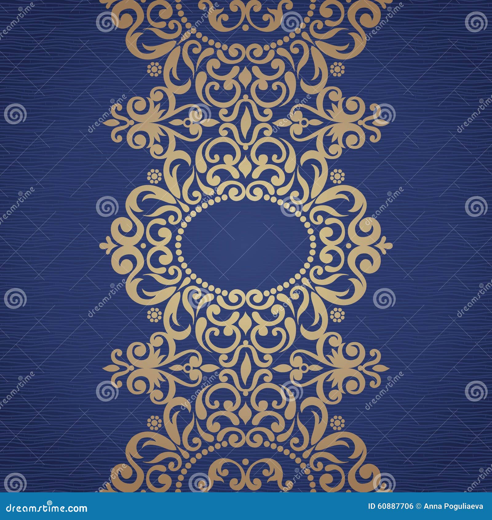 Vector Seamless Border in Victorian Style. Stock Illustration ...