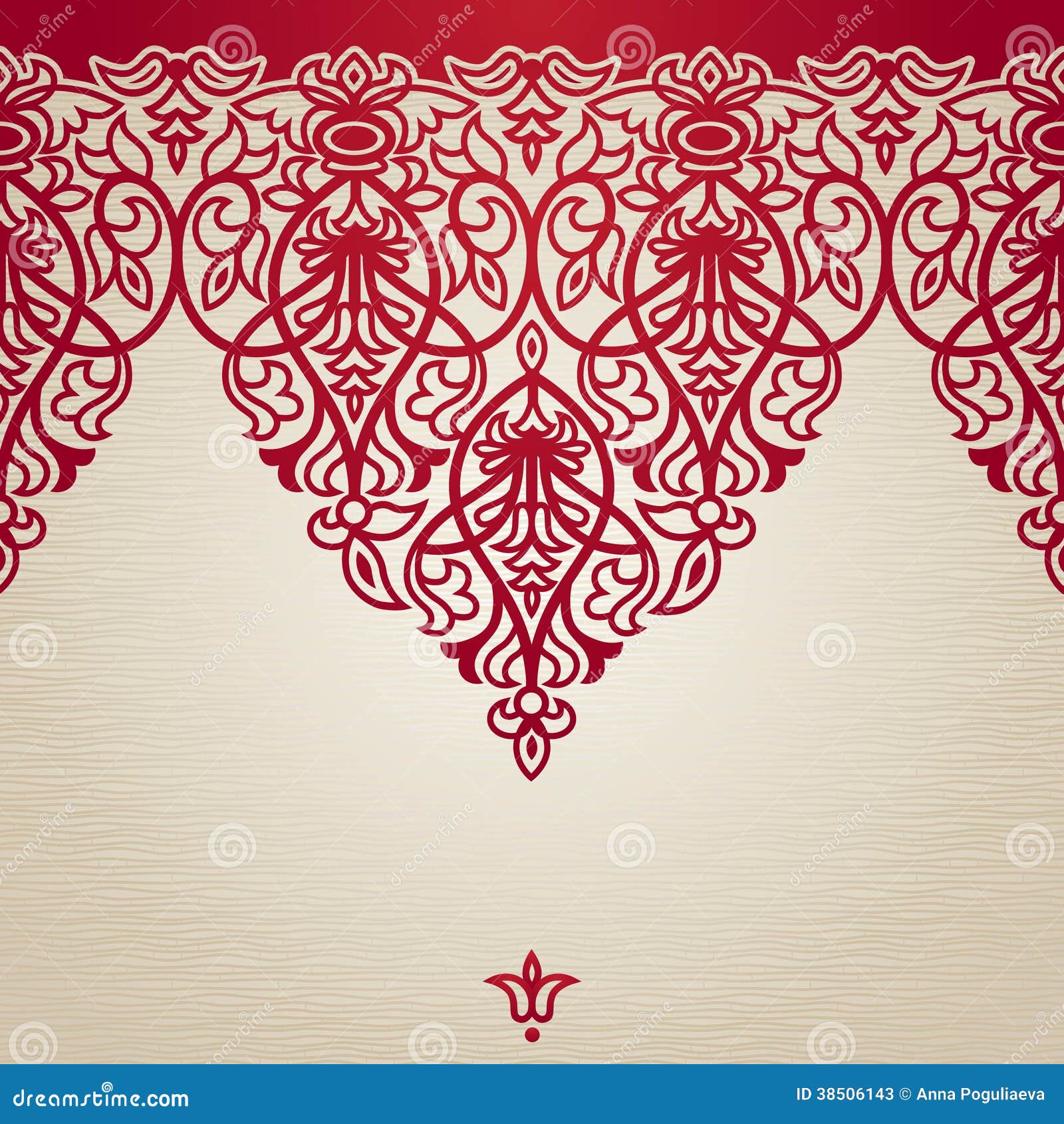 Vector Seamless Border in Victorian Style. Stock Vector - Illustration ...