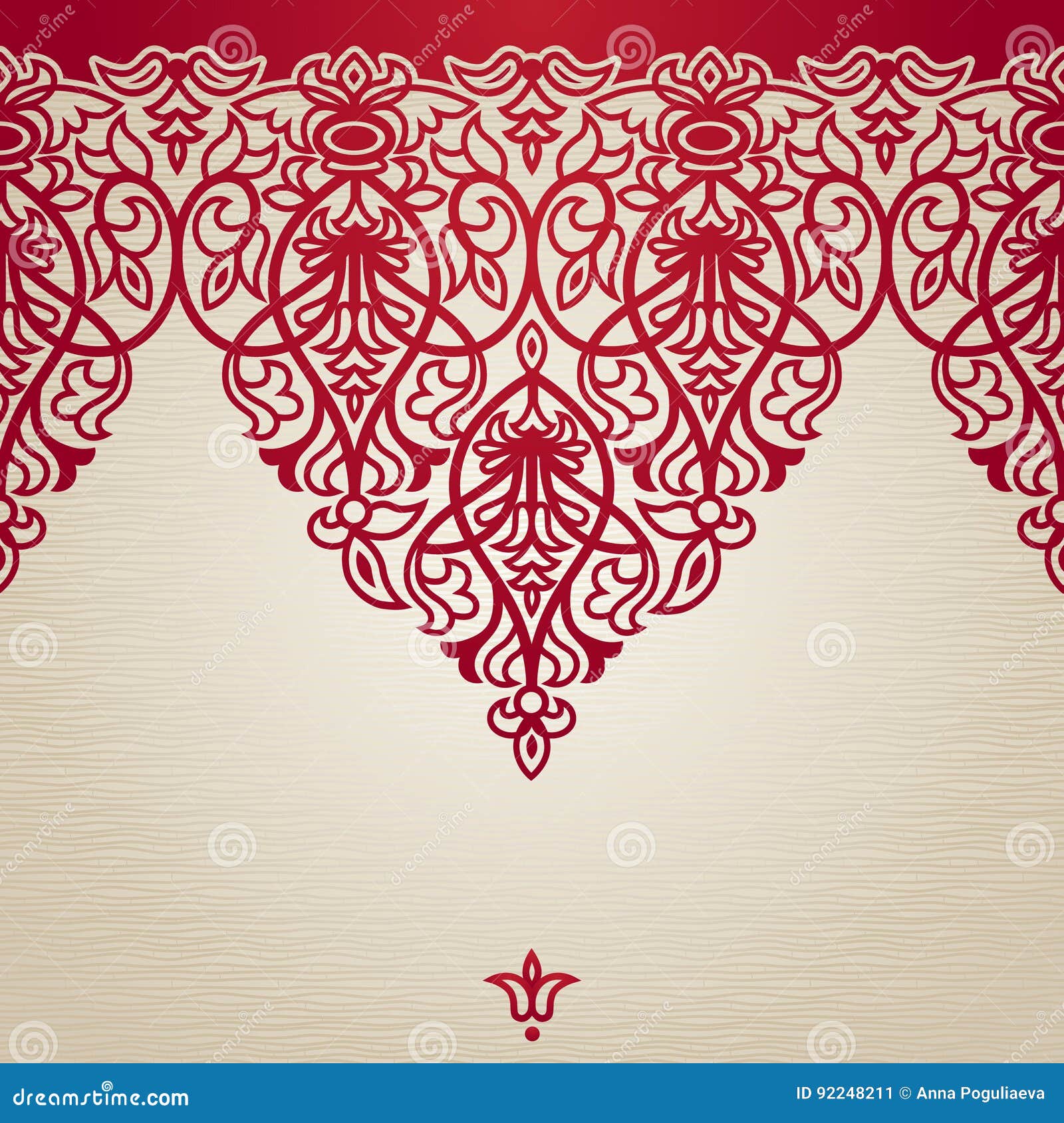Vector Seamless Border in Victorian Style, Element for Design. Stock ...