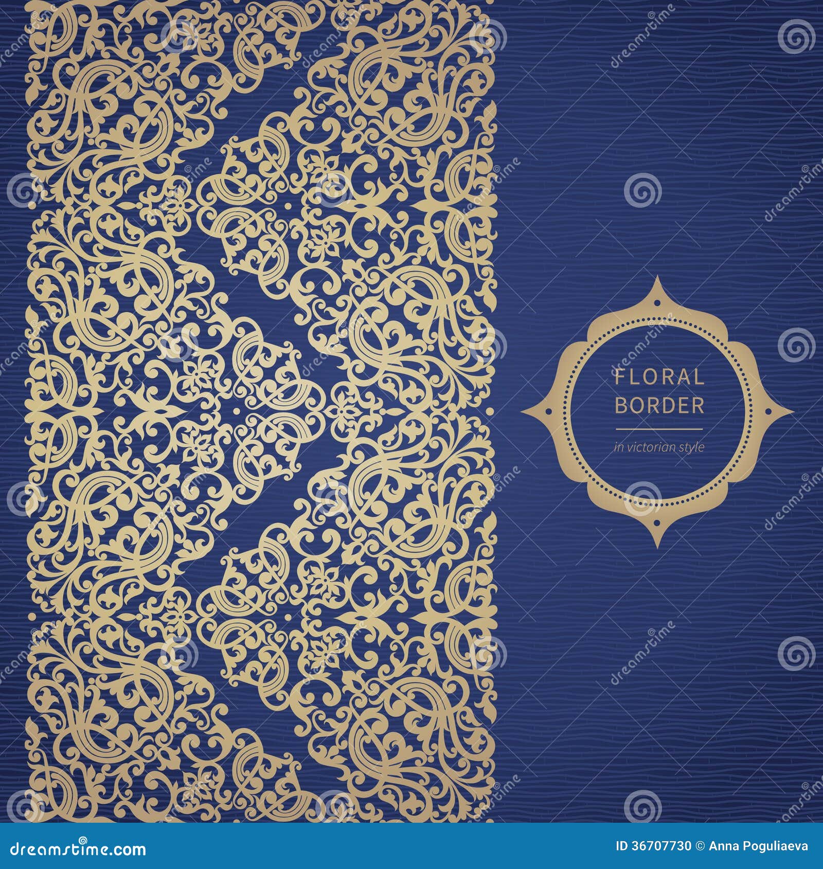 Vector Seamless Border in Victorian Style. Stock Vector - Illustration ...