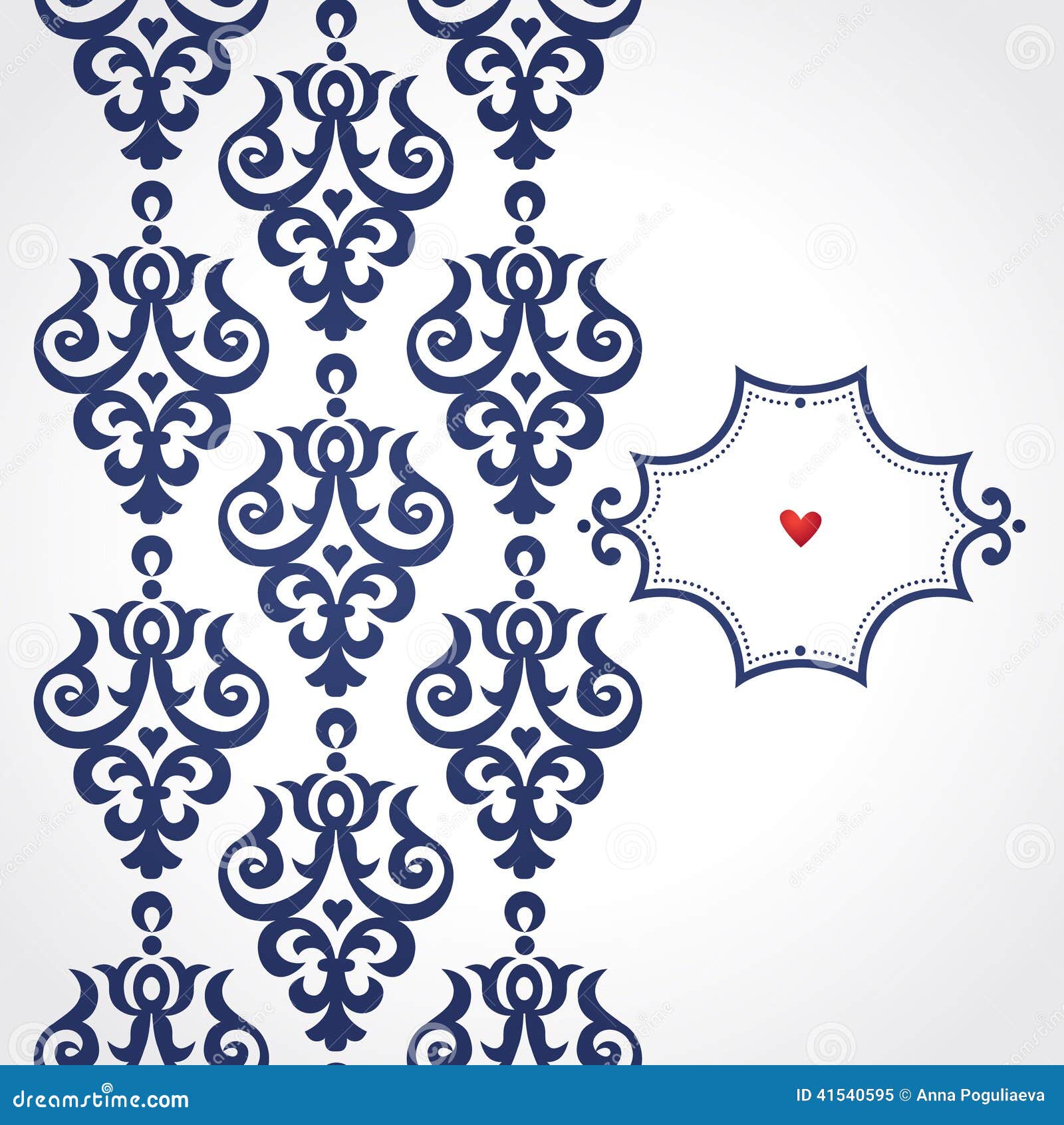 Vector Seamless Border in Victorian Style. Stock Vector - Illustration ...