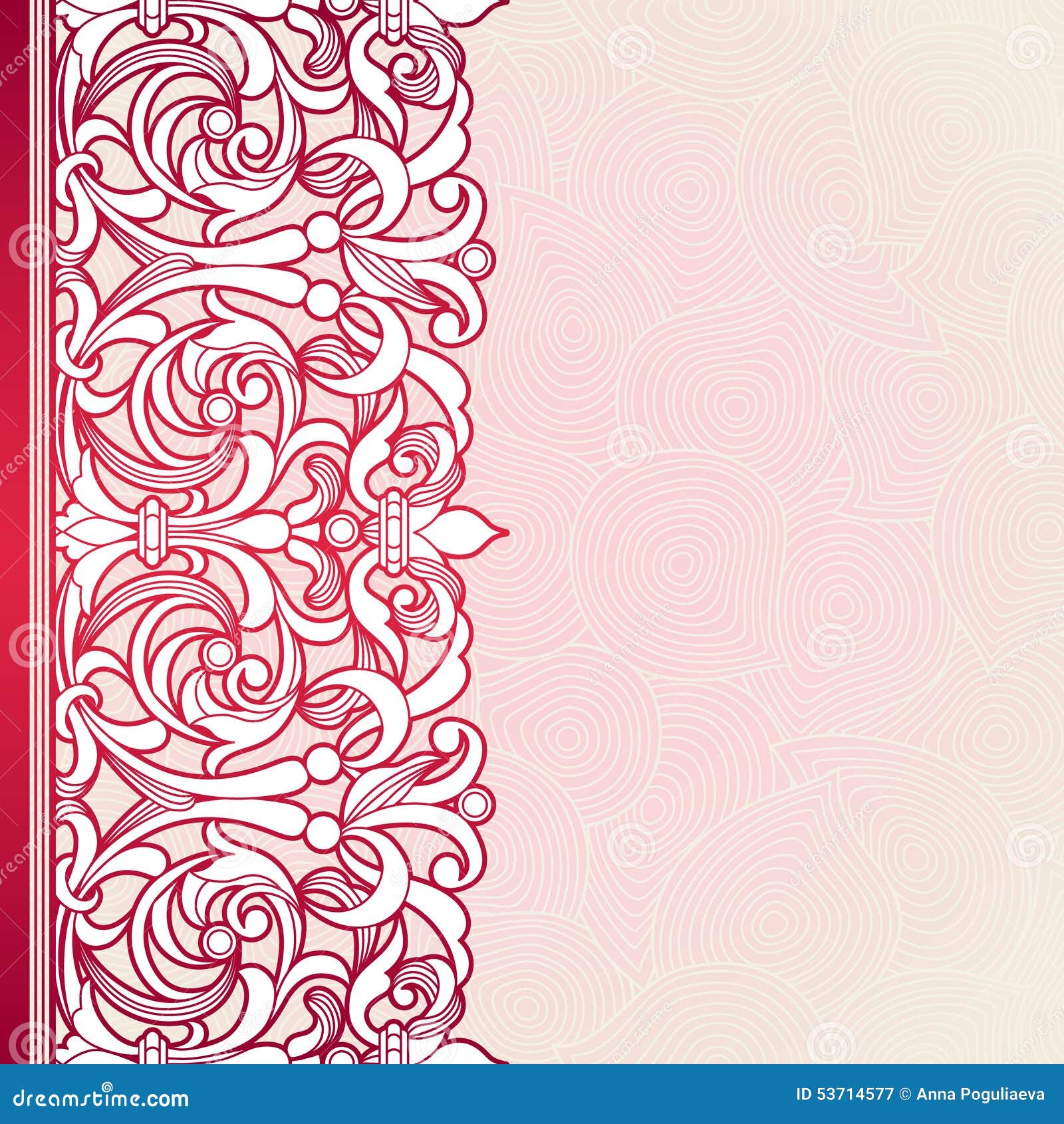 Vector Seamless Border in Victorian Style. Stock Vector - Illustration ...