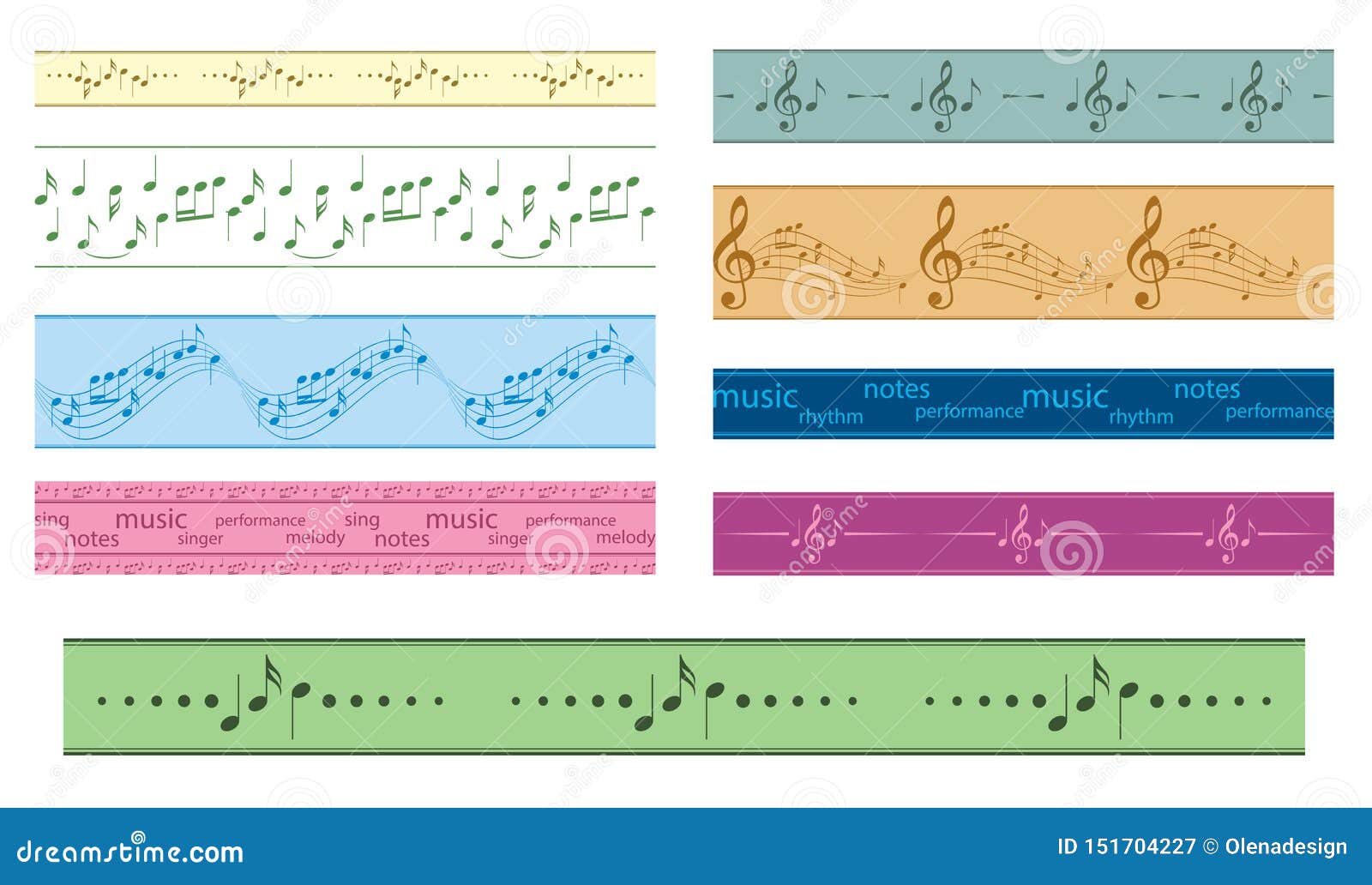 Pink Music Notes Border