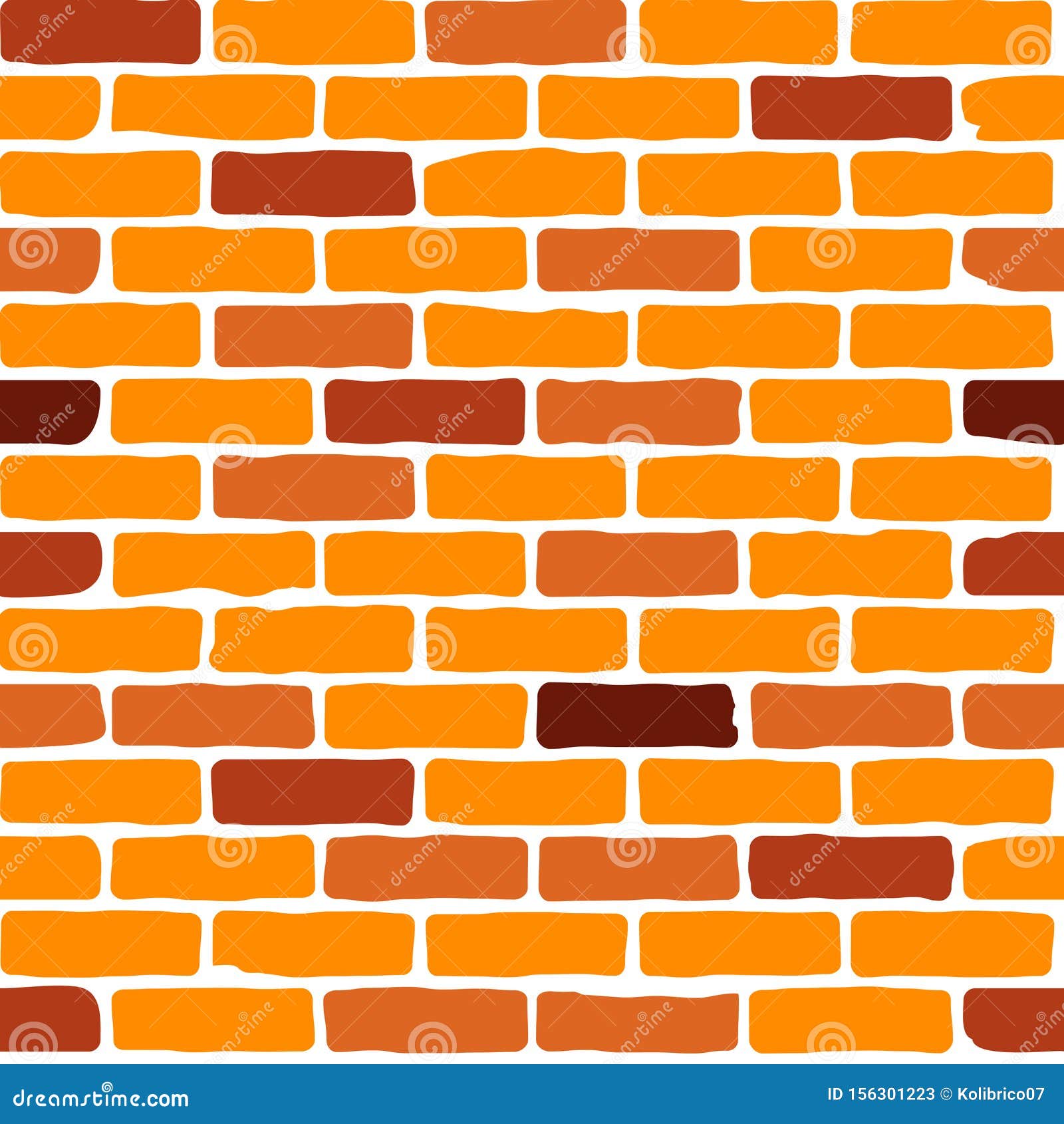 Vector Seamless Brick Pattern Stock Vector - Illustration of block ...