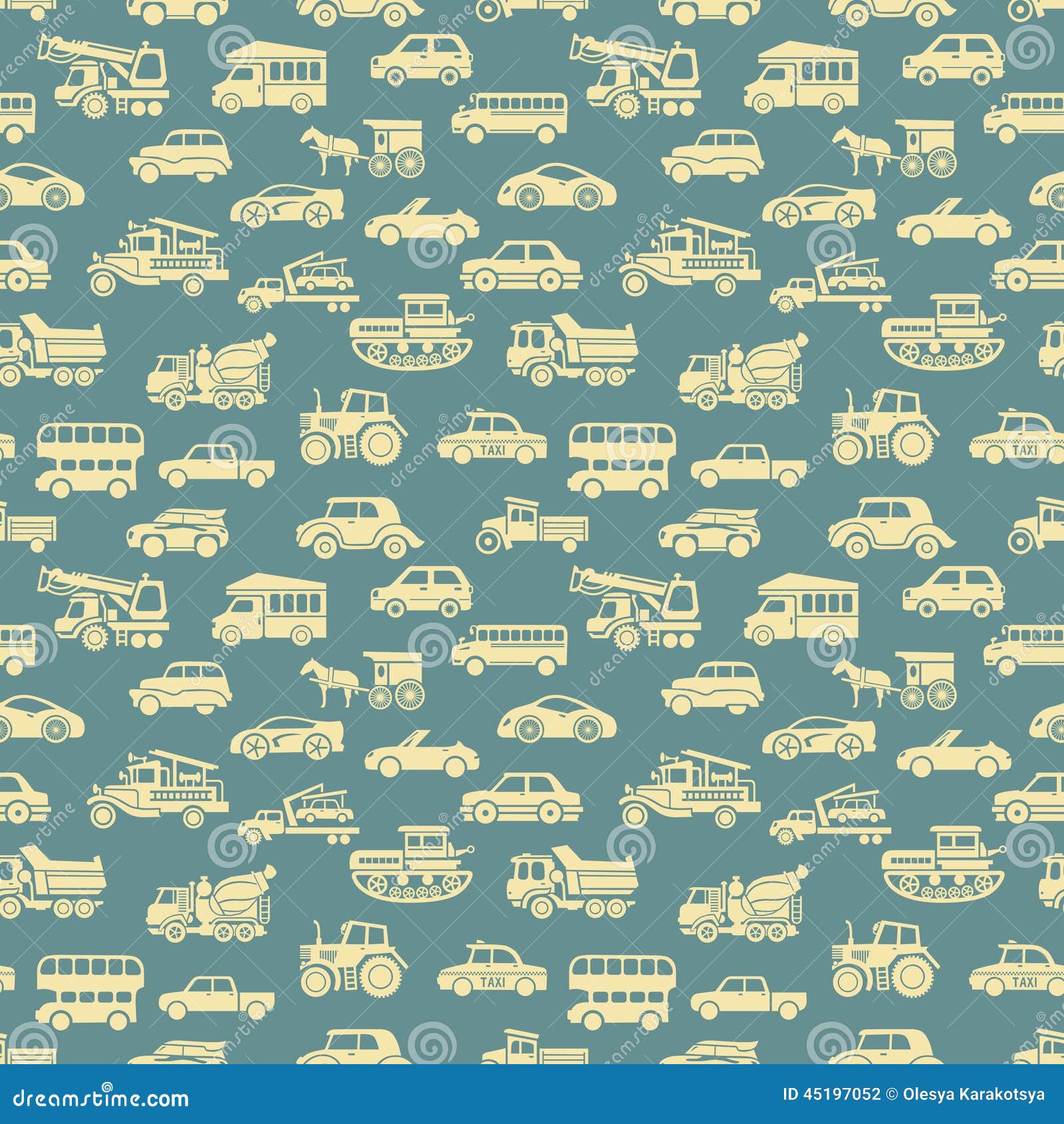 Vector Seamless Car Pattern Stock Vector - Illustration of icon ...