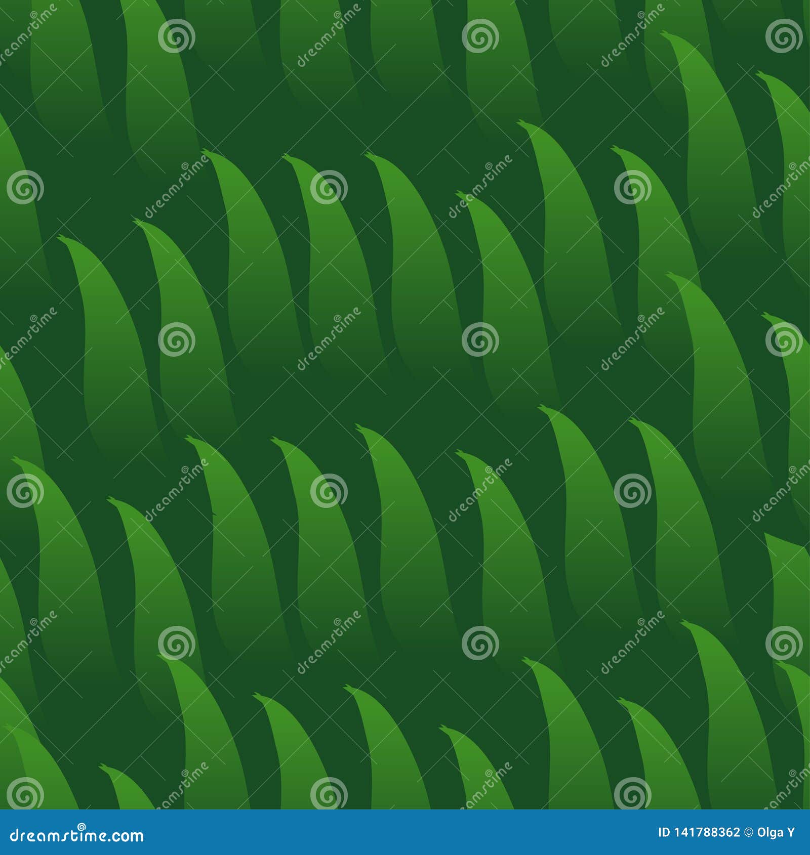 Vector Seamless Cartoon Grass Green Stock Vector - Illustration of ...