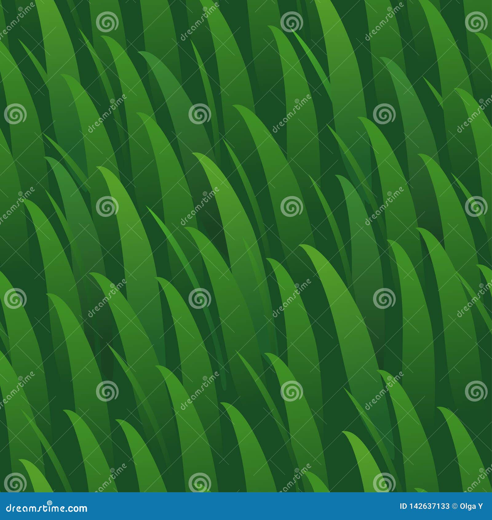 Vector Seamless Cartoon Grass Green Stock Vector - Illustration of ...