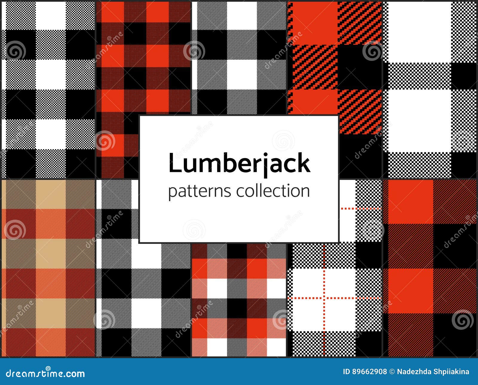 Vector Seamless Check Pattern Background. Tartan Plaid Lumberjack ...