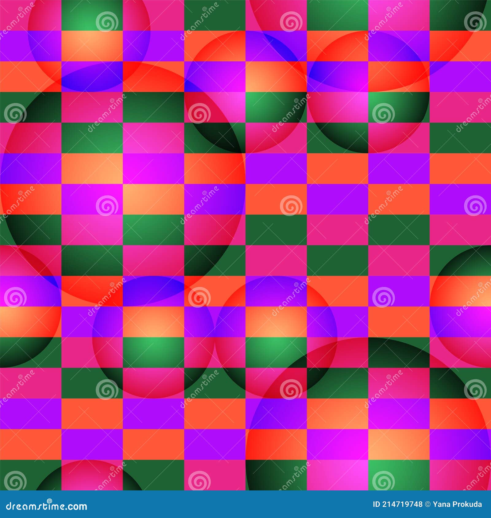 Vector Seamless Chess Pattern with Colorful Squares and Gradient ...