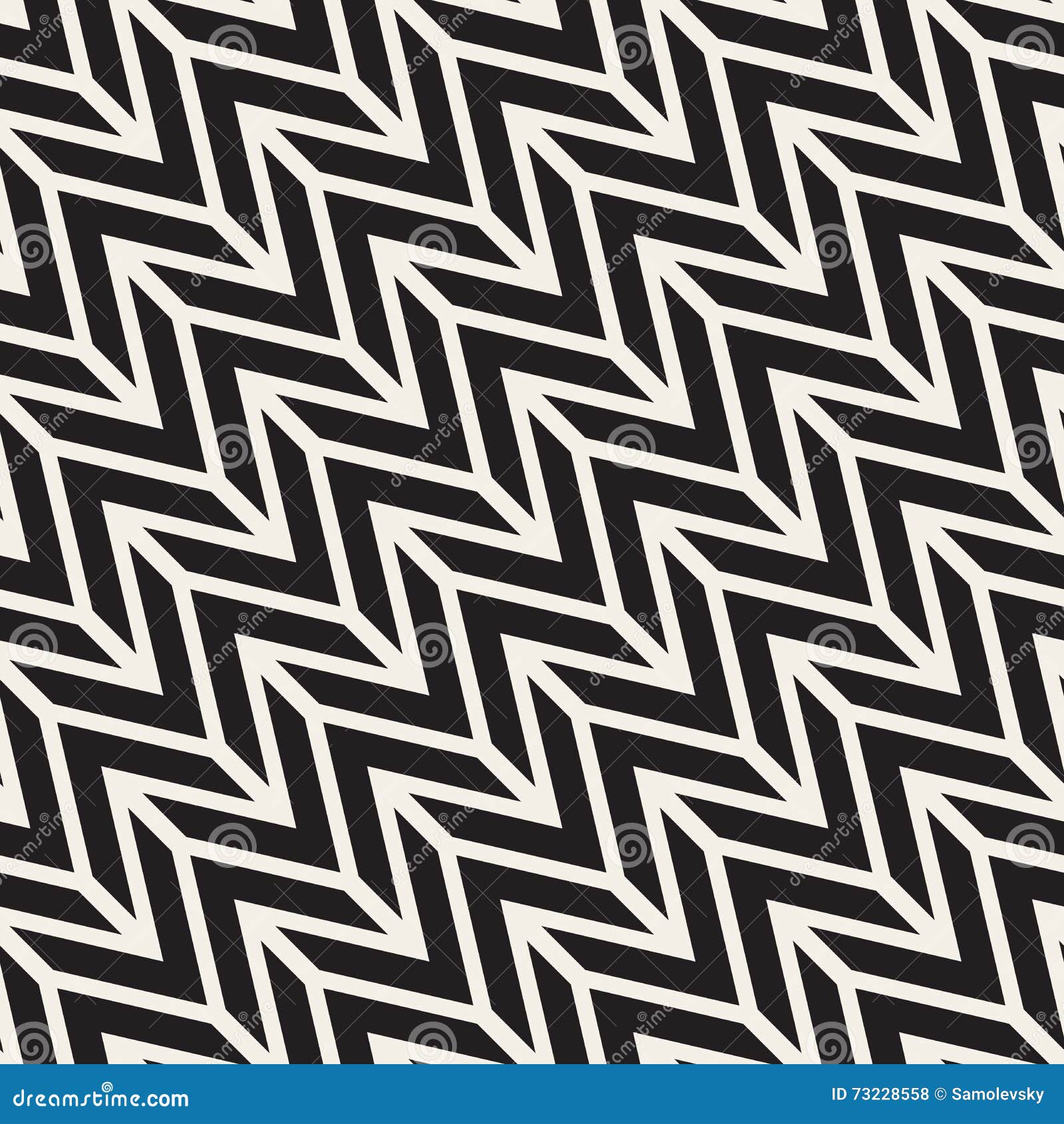 Vector Seamless Chevron ZigZag Diagonal Lines Geometric Pattern Stock Illustration ...