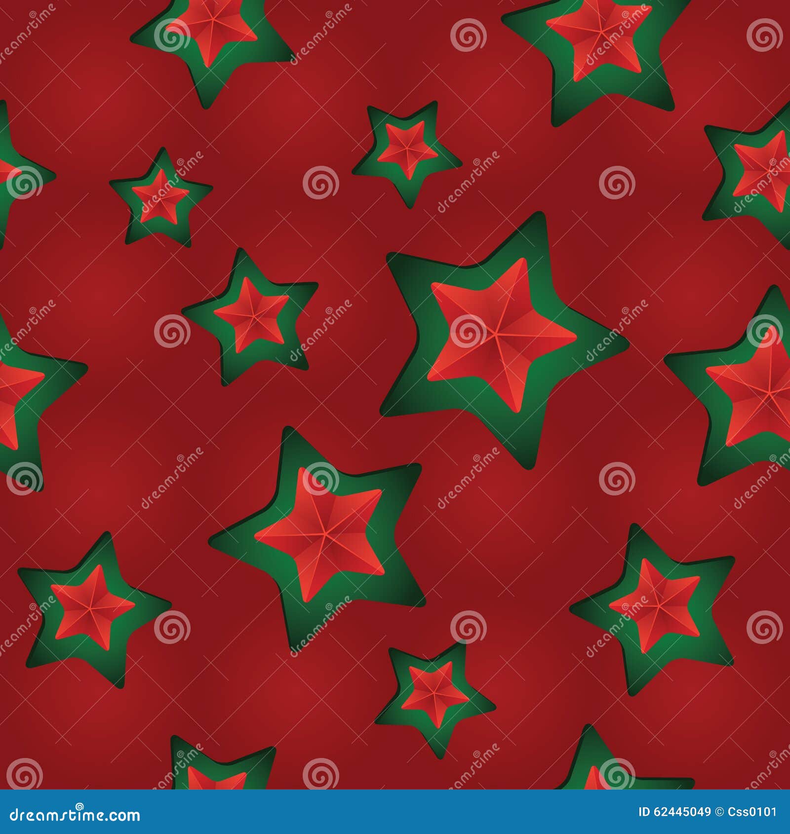 Vector Seamless Christmas Pattern with Clipped Stars. Holiday Theme ...
