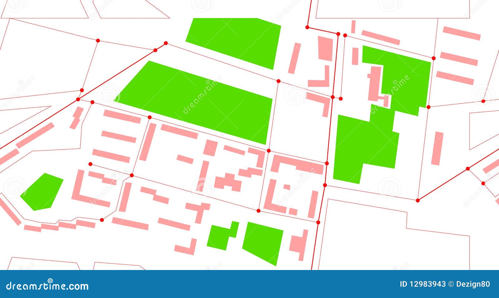 Vector seamless city map stock vector. Illustration of graphic - 12983943