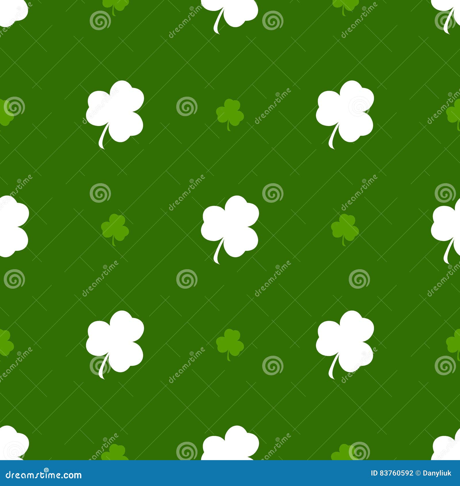 Vector Seamless Clover Pattern. Stock Vector - Illustration of ...