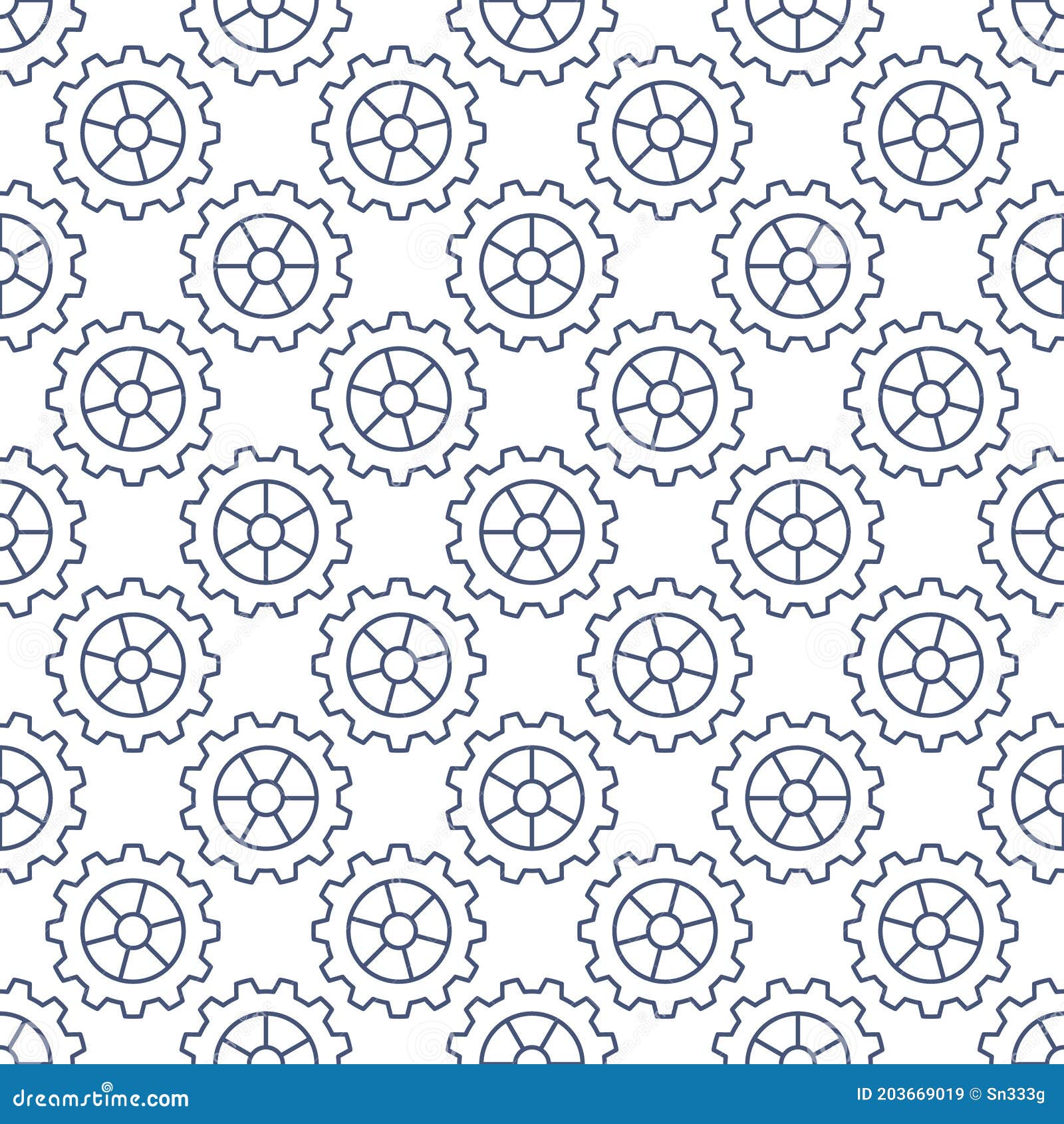 Vector Seamless Cog Wheel or Gear Concept Pattern Stock Vector ...